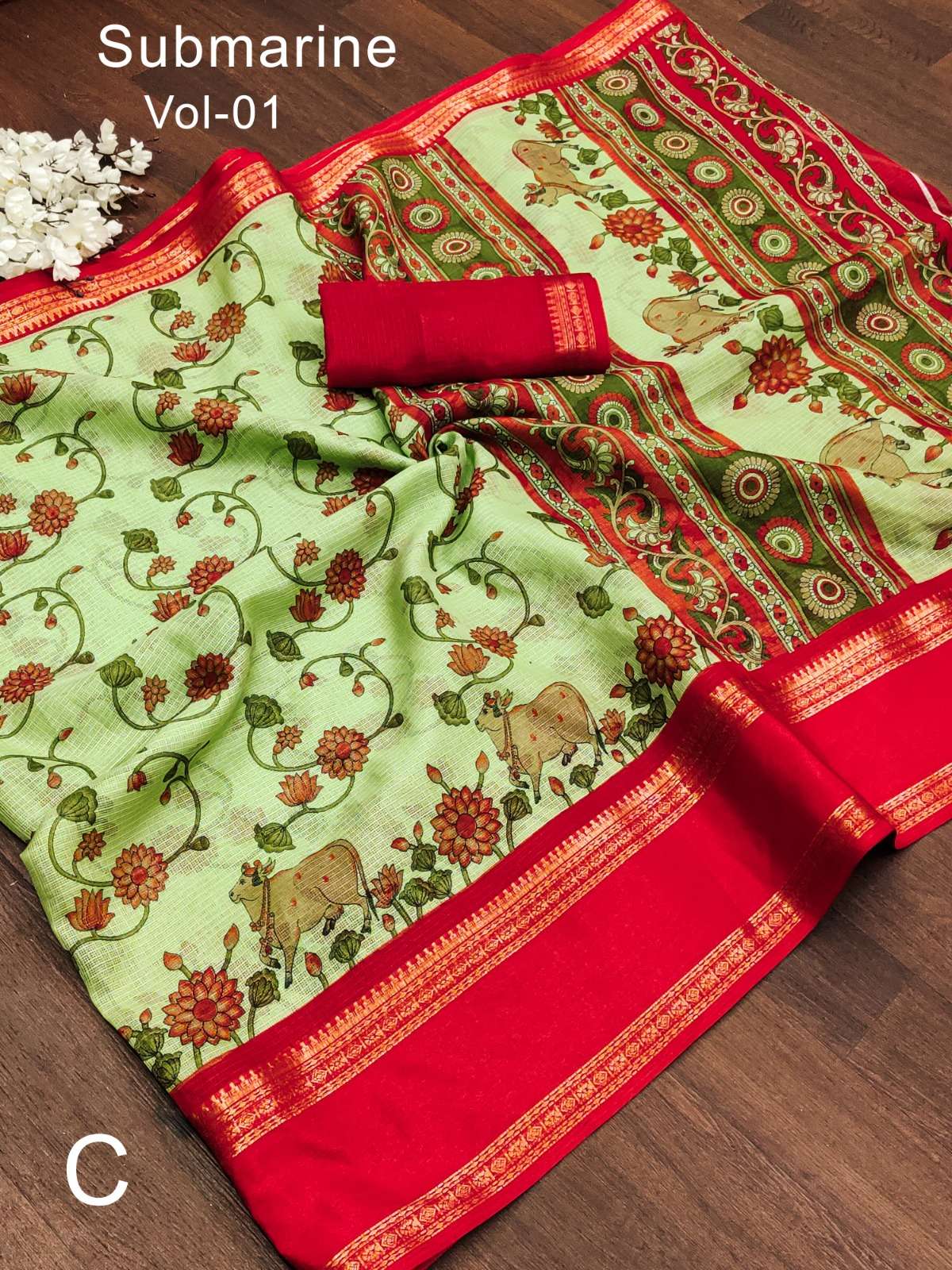 Rashmita vol 1 Kota Doriya Silk with Kalamkari Printed saree collection
