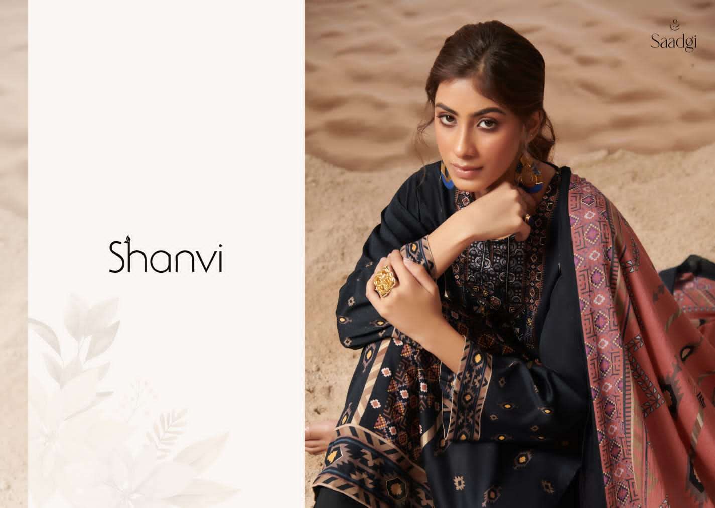 Saadgi Shanvi COTTON SATIN HEAVY PRINT WITH HANDWORK Festival Special ...