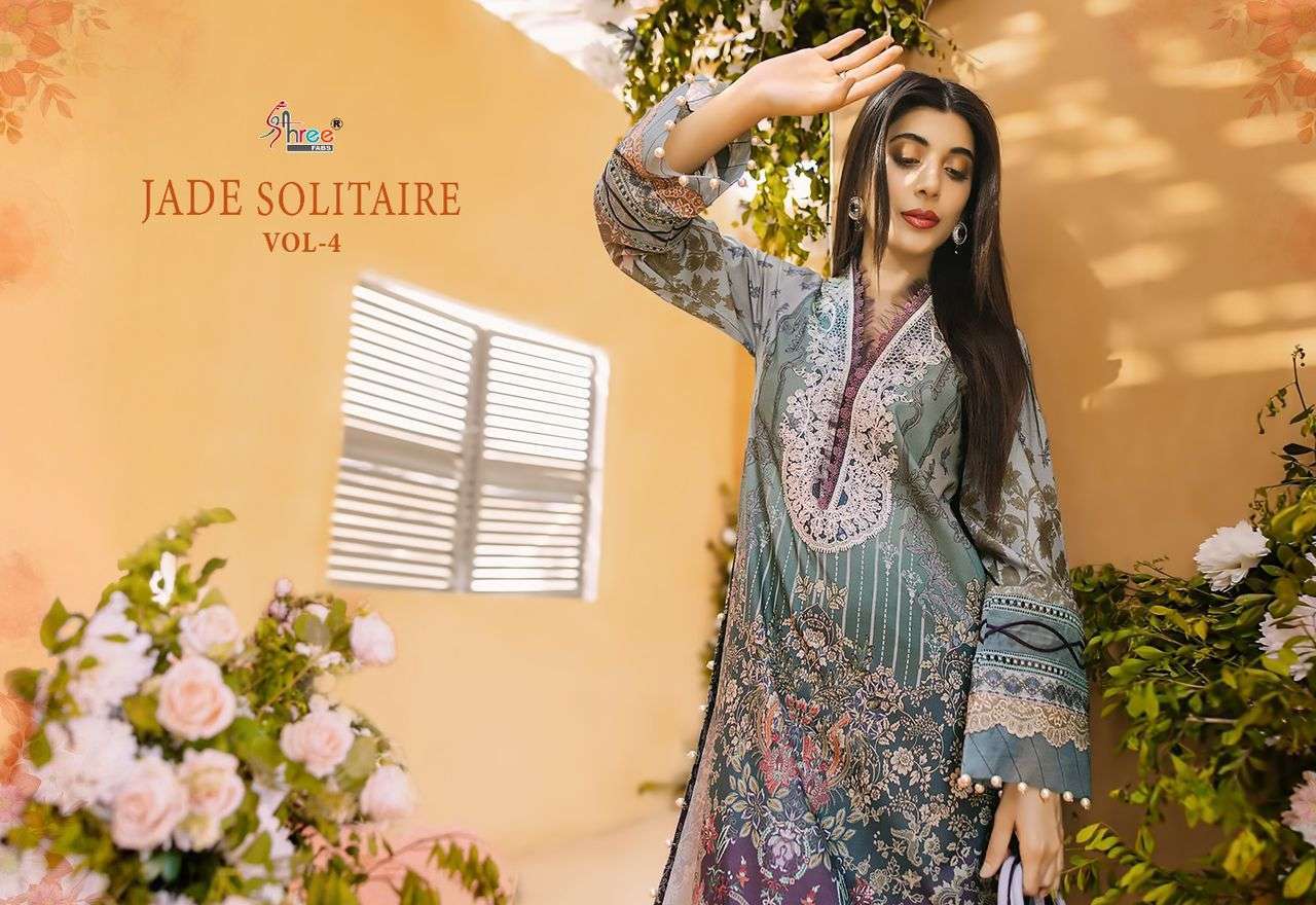 Shree Fabs jade Solitaire vol 4 Cotton Satin with digital Printed ...