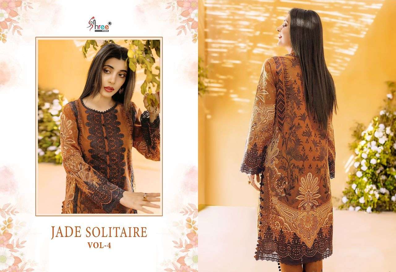Shree Fabs jade Solitaire vol 4 Cotton Satin with digital Printed ...