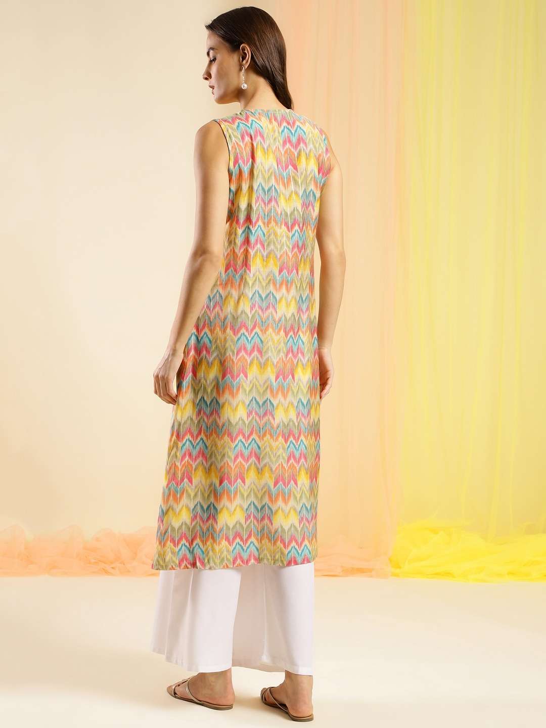 Shurma Chanderi cotton with western style Multi color readymade kurti ...