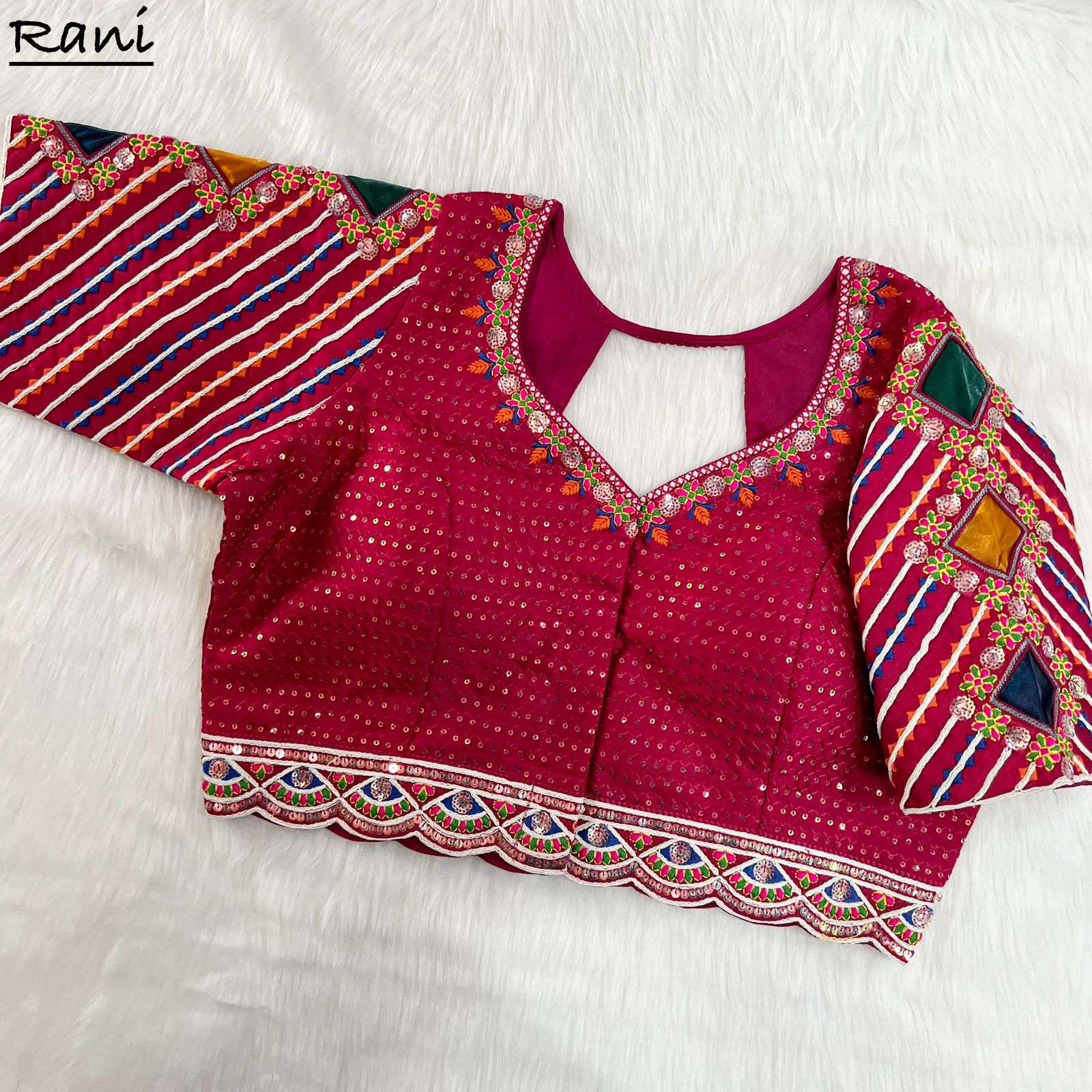 Silk with Fancy Patch work Festival special blouse collection