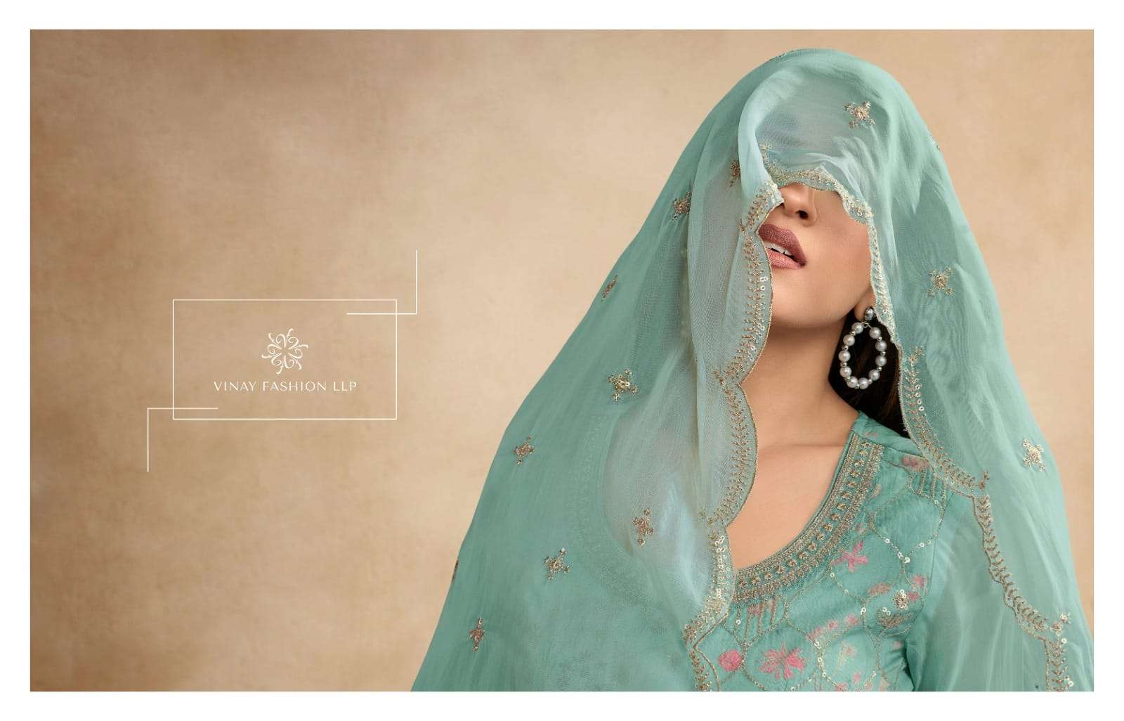 Vinay fashion Kaseesh Pearl Organza with fancy look Dress Material ...