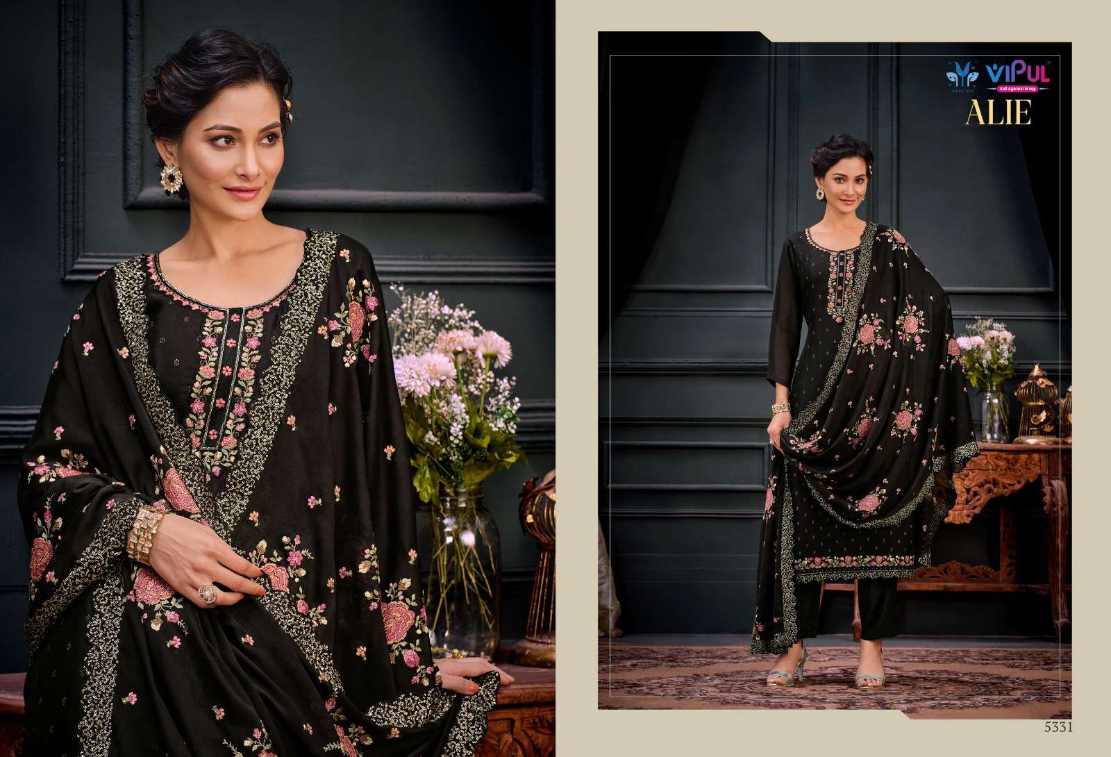 Vipul fashion Alie Georgette with fancy Handwork neck Festival special ...