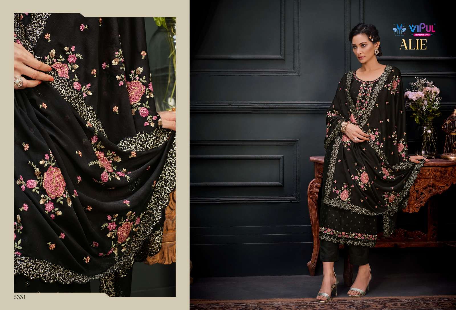 Vipul fashion Alie Georgette with fancy Handwork neck Festival special ...