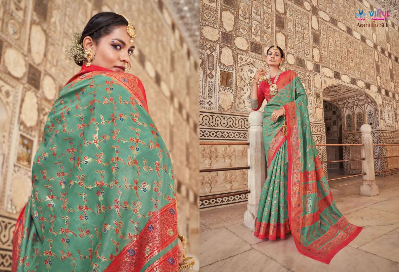 Vipul fashion Avantika silk Wedding special saree collection at best rate