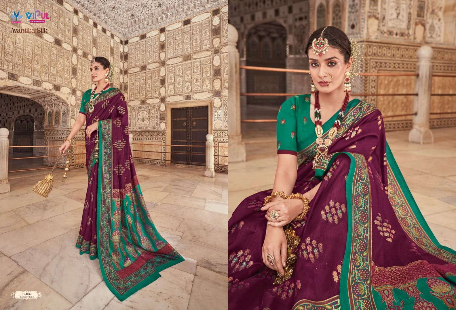 Vipul fashion Avantika silk Wedding special saree collection at best rate