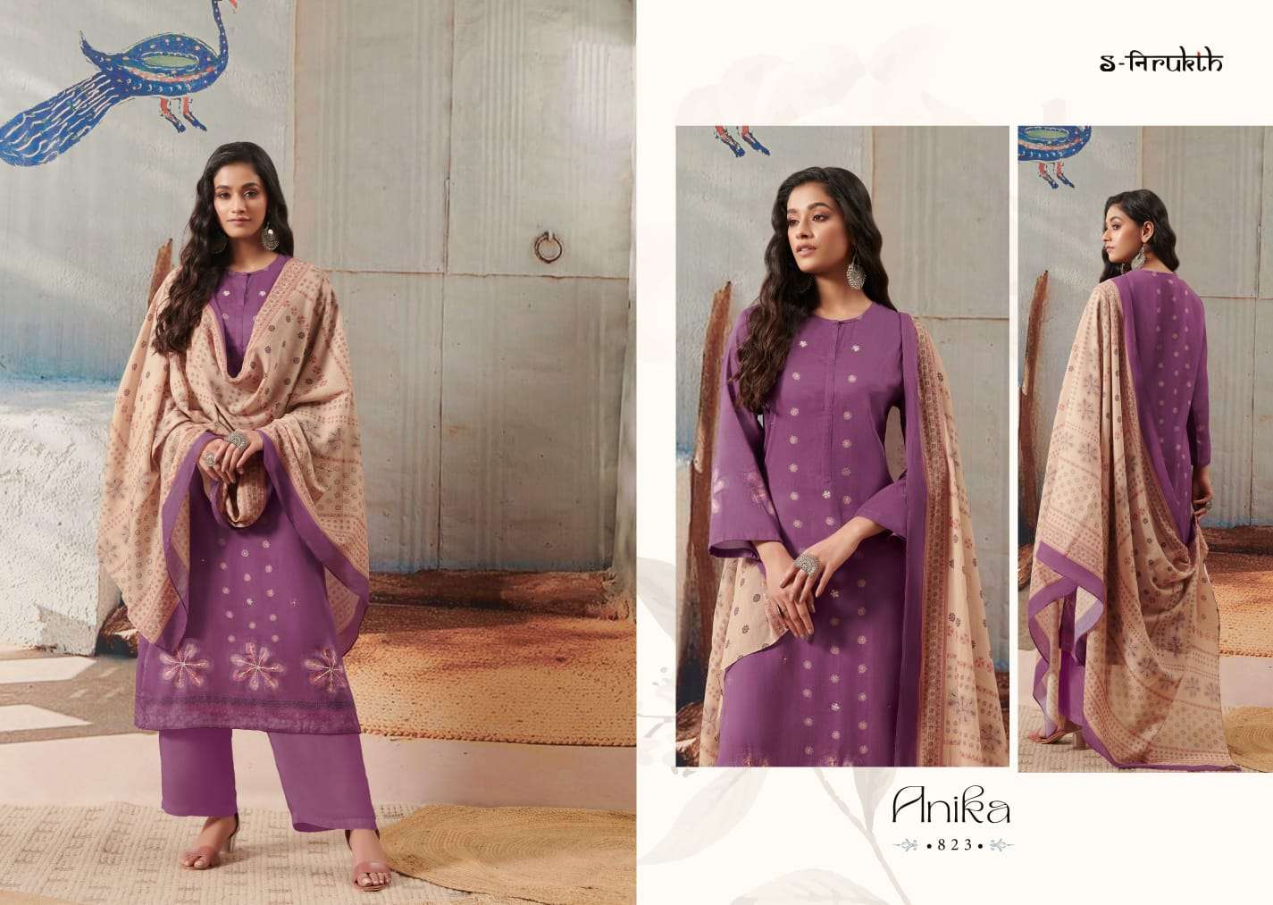 sahiba Nirukth Anika Cotton Satin with digital Printed Dress material ...