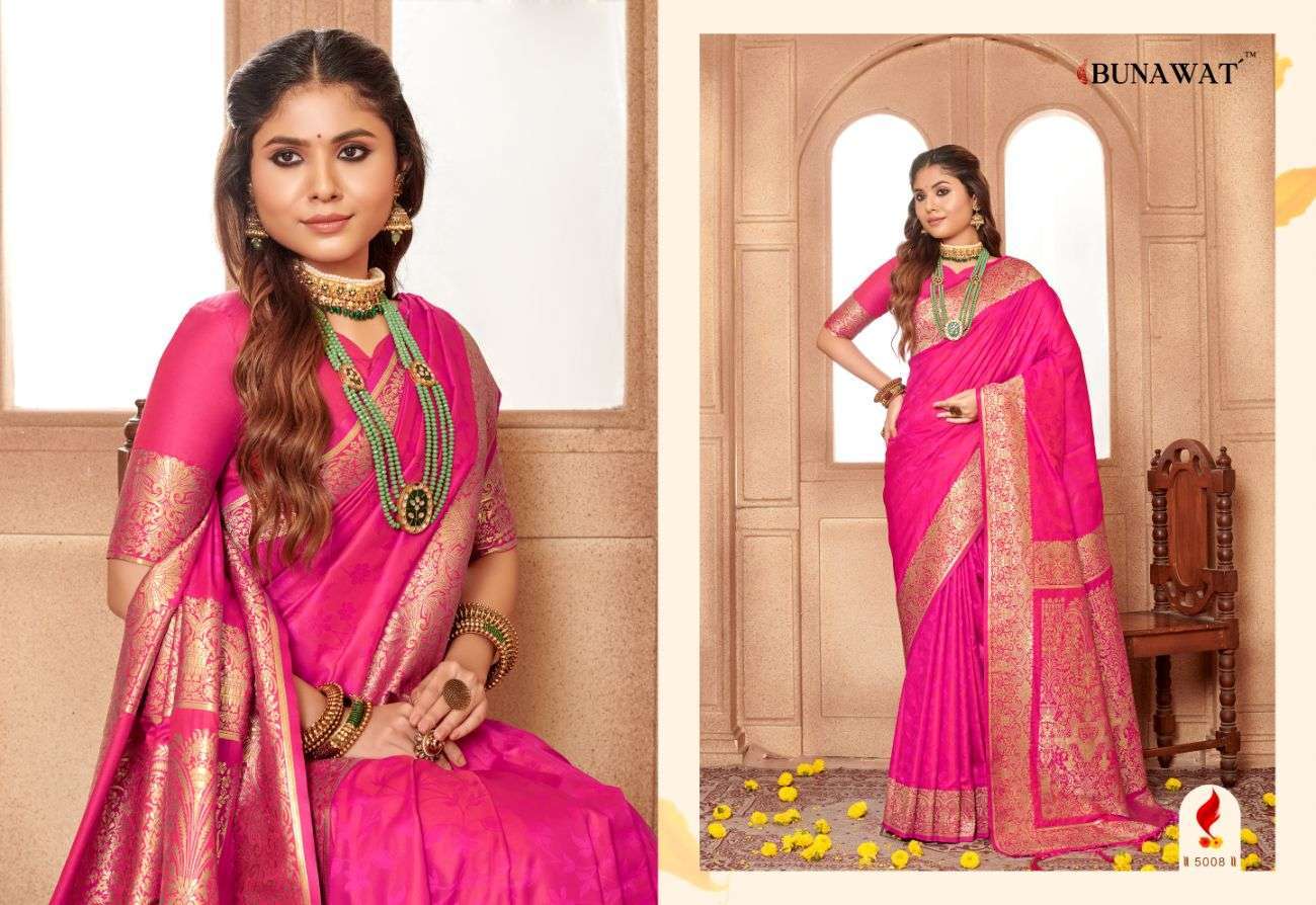 Bunawat Zamdani Banarasi silk with Zari weaving Design saree collection ...