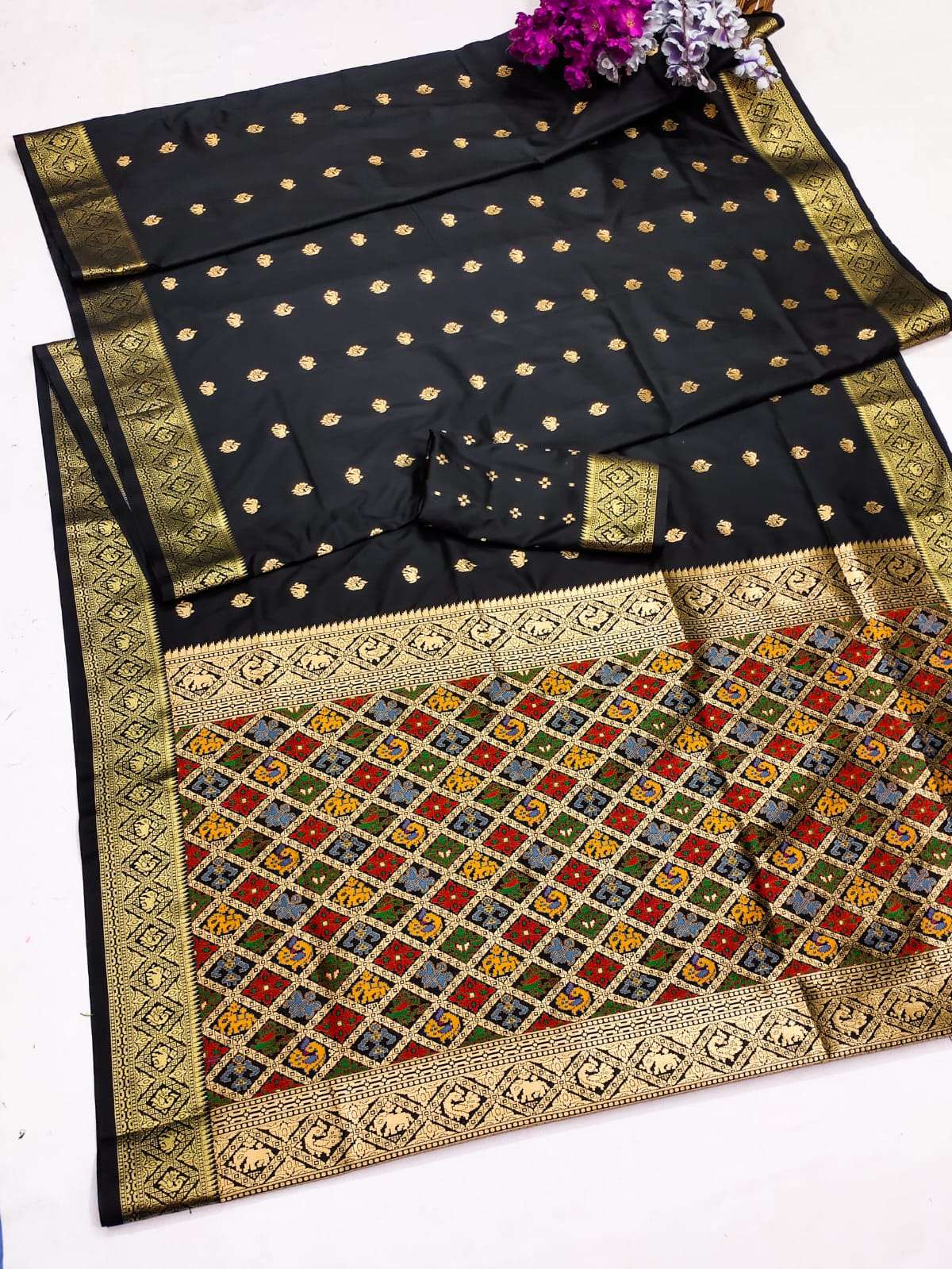 Elephant Pethani Silk with weaving traditional look saree collection at ...