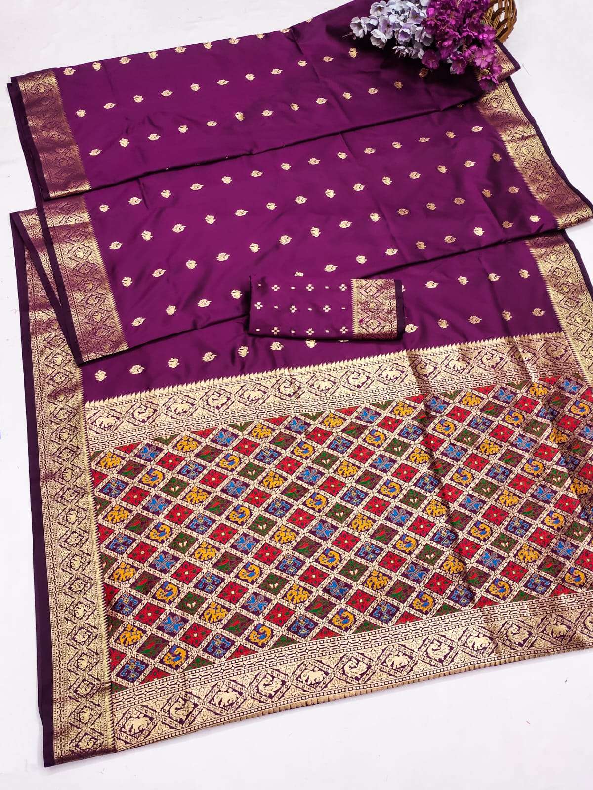Elephant Pethani Silk with weaving traditional look saree collection at ...