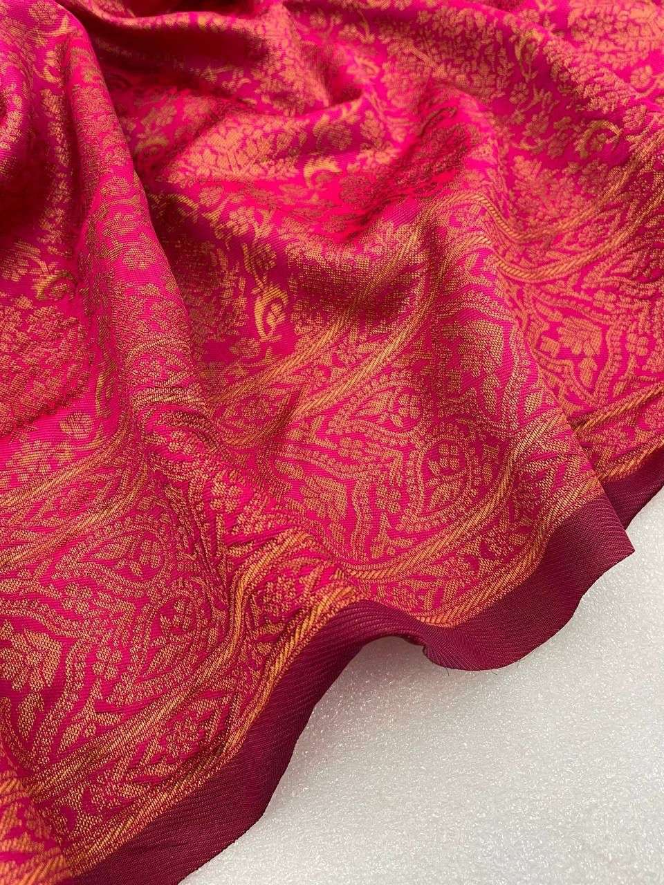 Festival Special Gajari color Soft banarasi silk with fancy Weaving ...