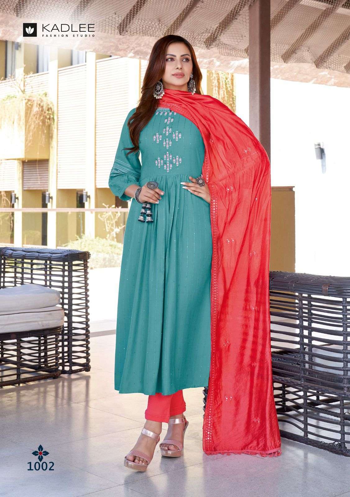 Kadlee Maitree Cotton Lycra With fancy Handwork Readymade suits ...