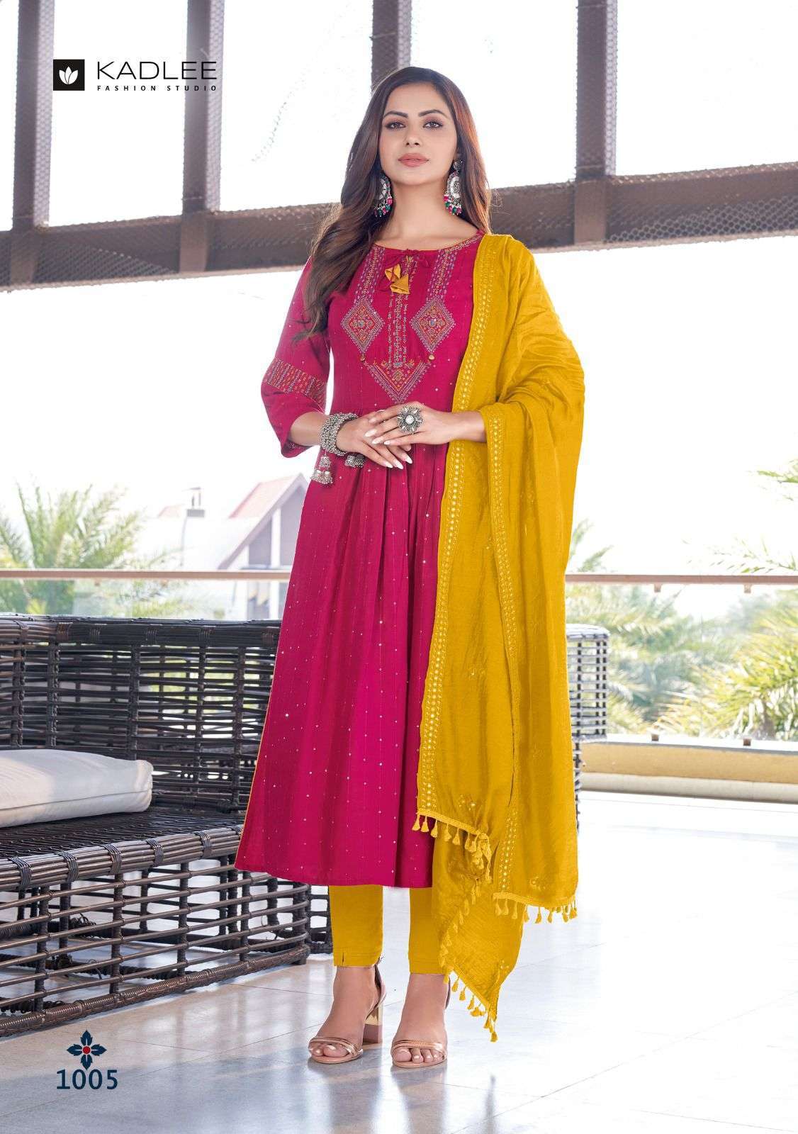 Kadlee Maitree Cotton Lycra With fancy Handwork Readymade suits ...