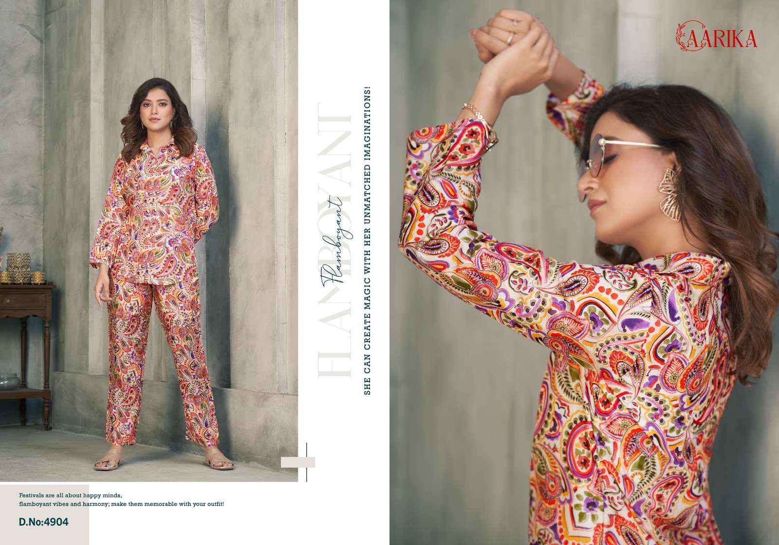 Muslin silk with digital printed Cordset style kurti & bottom ...
