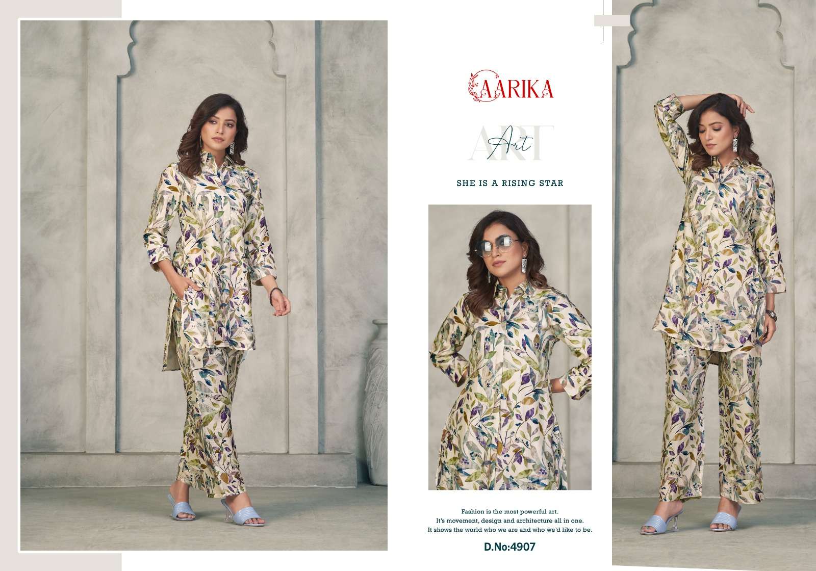 Muslin silk with digital printed Cordset style kurti & bottom ...