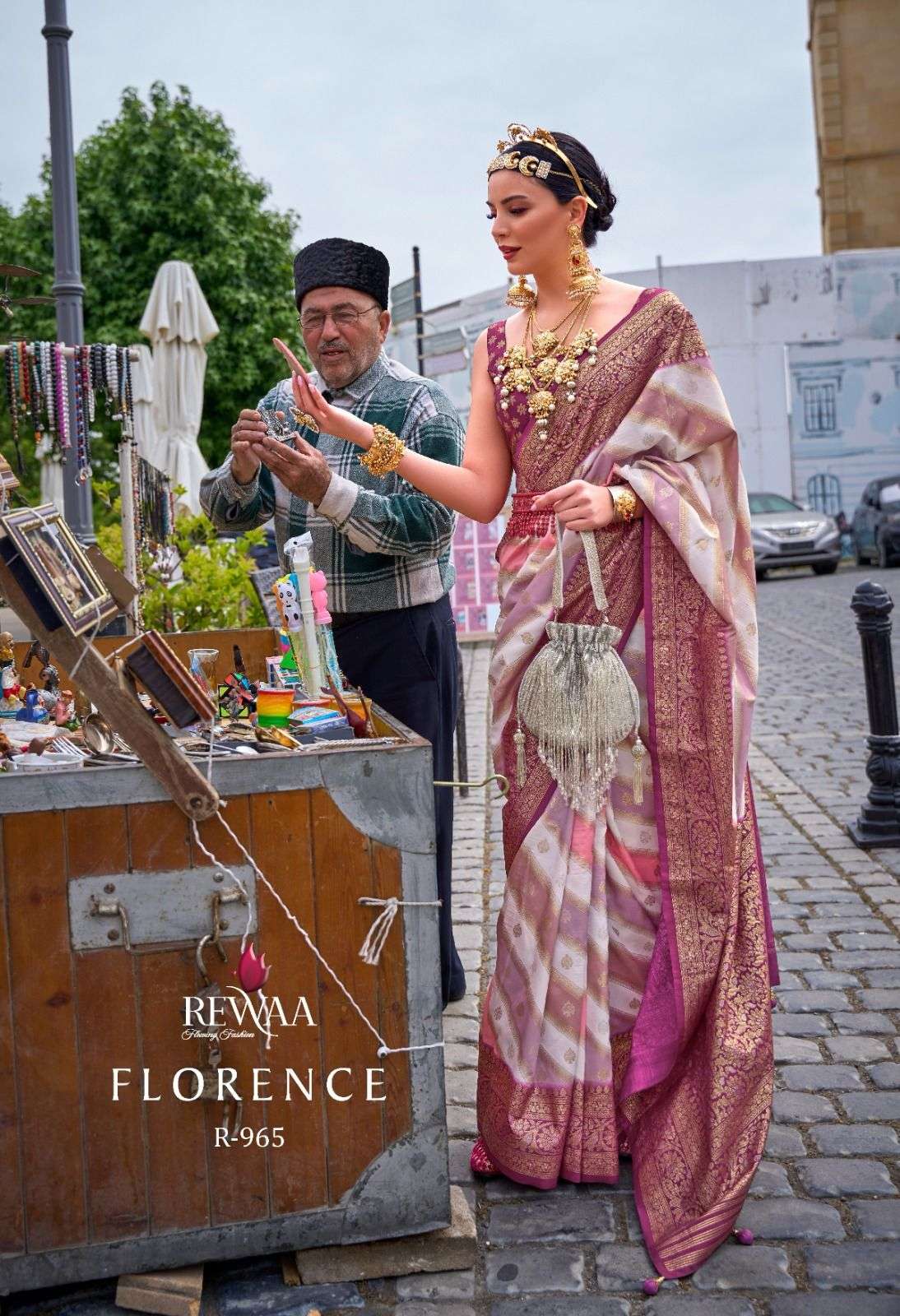 Rewaa fashion Florence Silk with Laheriya Printed Festival Special ...