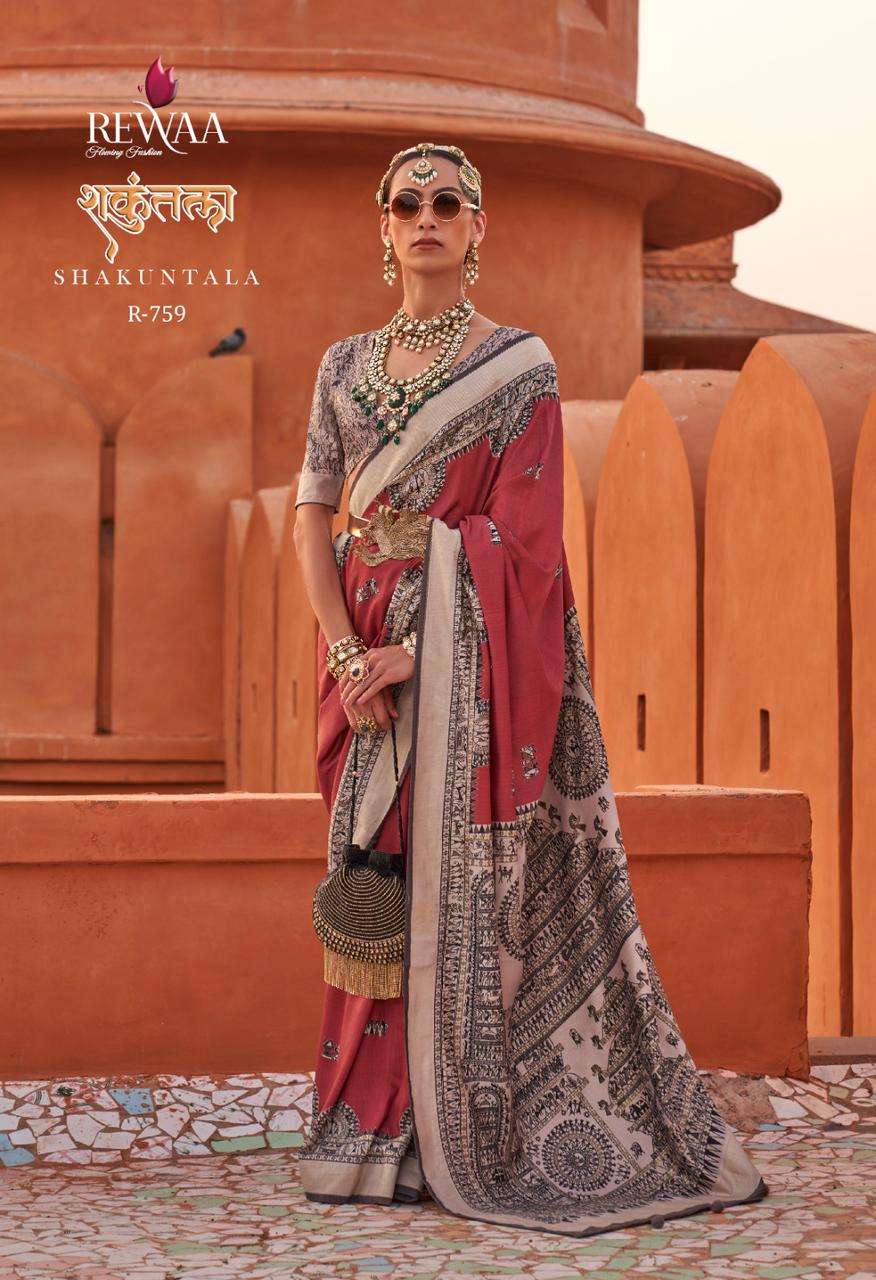 Rewaa fashion Shakuntala Soft Silk with Digital Printed Festival ...