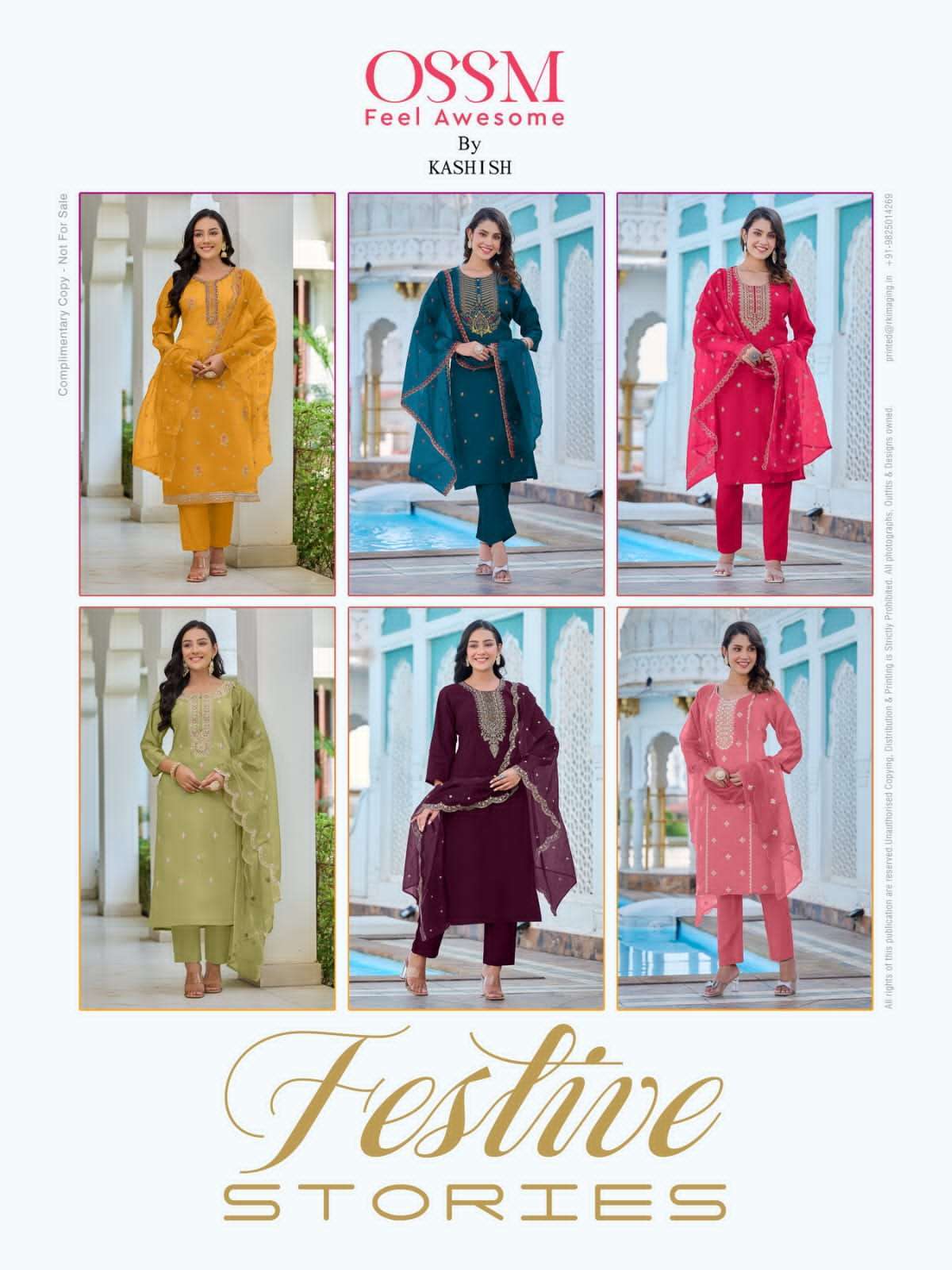 ossm present festive stories Silk with Heavy Designer Readymade suits ...