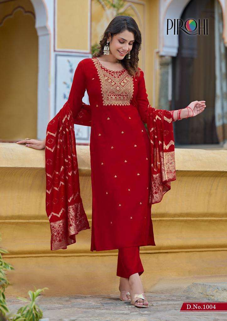 pirohi present kalhaar vol 1 Viscose silk with Fancy Embroidery work ...