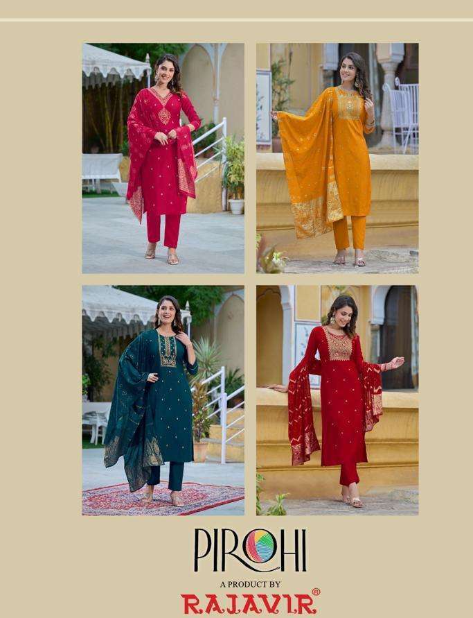 pirohi present kalhaar vol 1 Viscose silk with Fancy Embroidery work ...