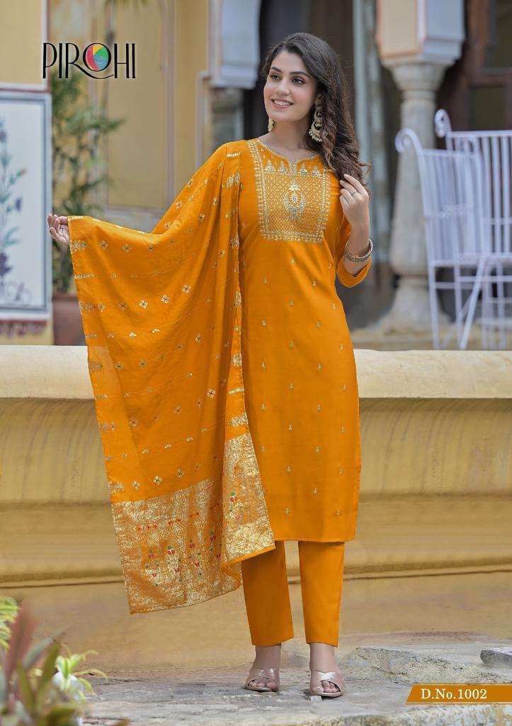 pirohi present kalhaar vol 1 Viscose silk with Fancy Embroidery work ...