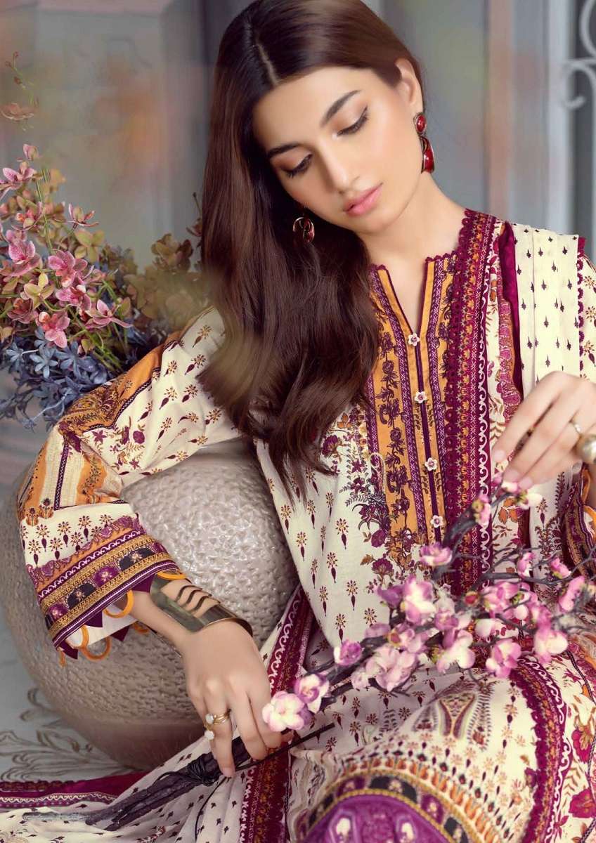 AL KARAM ZOYA Lawn Cotton with printed Salwar kameez collection at best ...