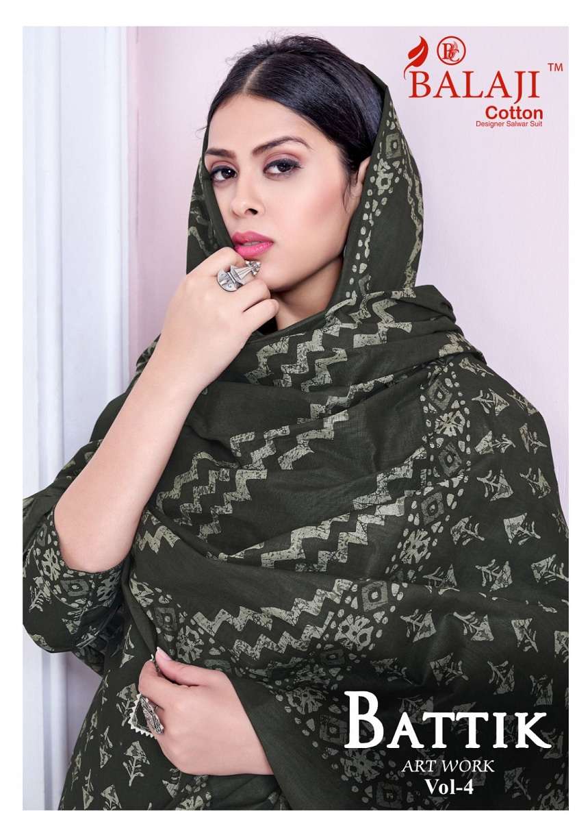 BALAJI BATTIK COTTON ART WORK VOL 4 Cotton with Batik Printed Salwar ...