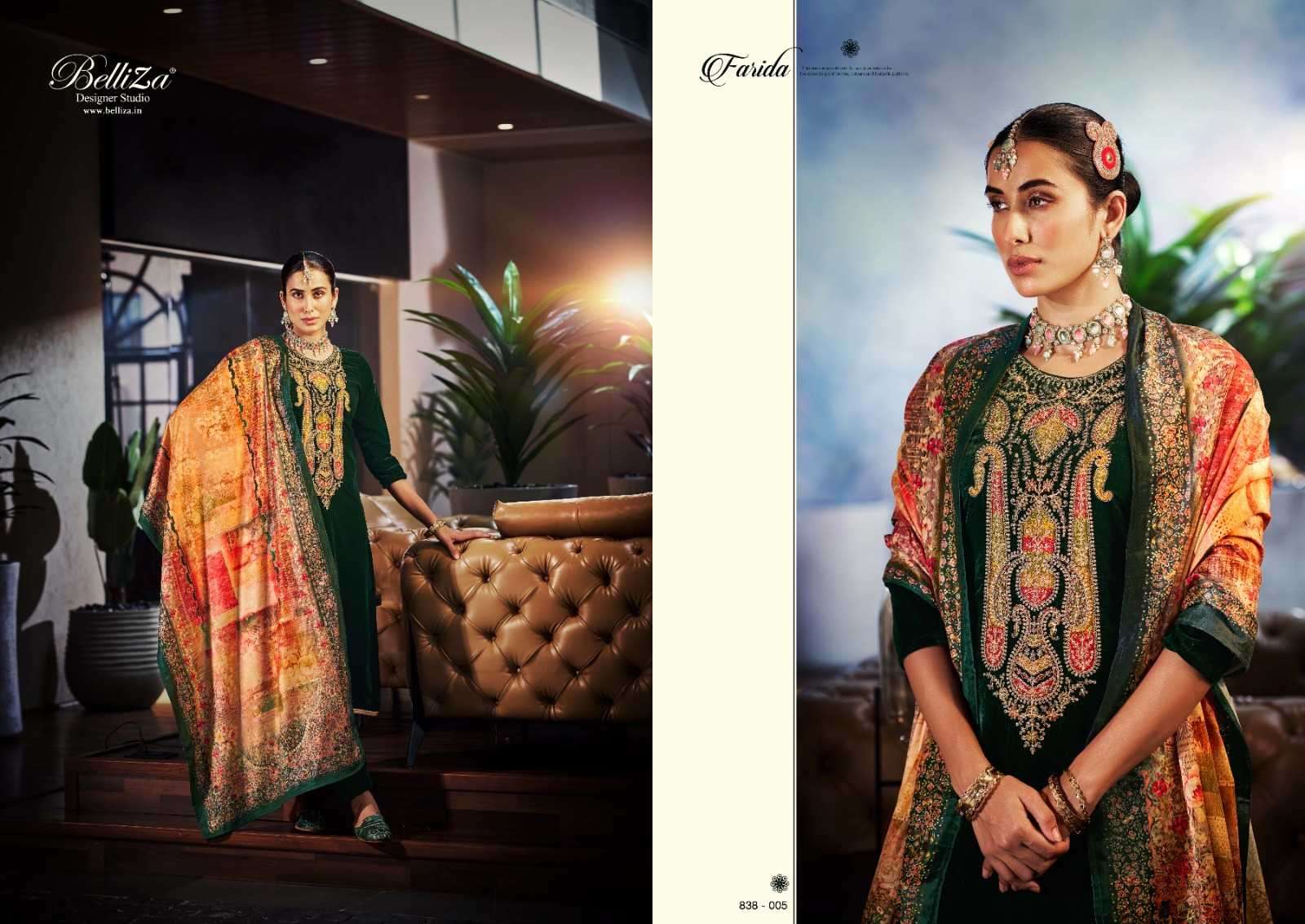 Belliza Designer Studio Farida Velvet with Fancy Winter wear salwar ...