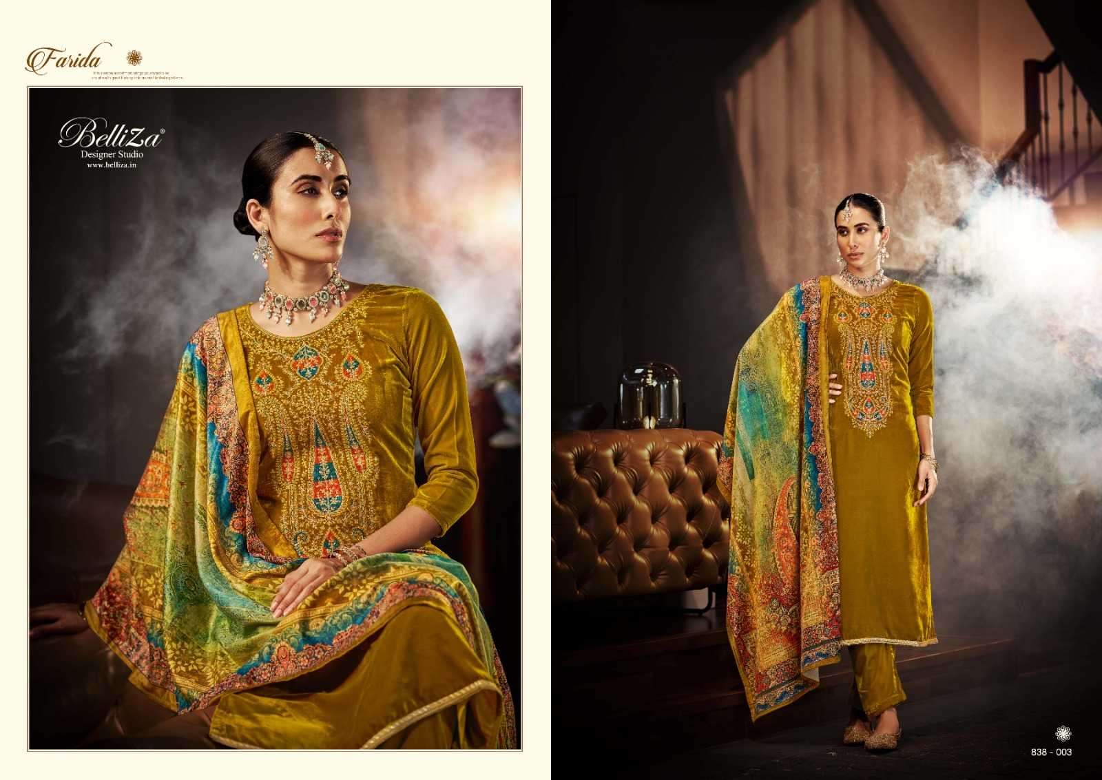 Belliza Designer Studio Farida Velvet with Fancy Winter wear salwar ...