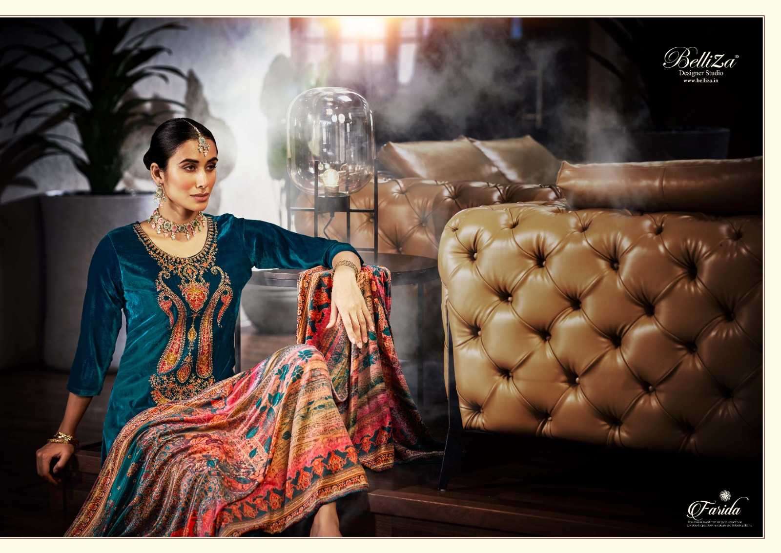 Belliza Designer Studio Farida Velvet with Fancy Winter wear salwar ...