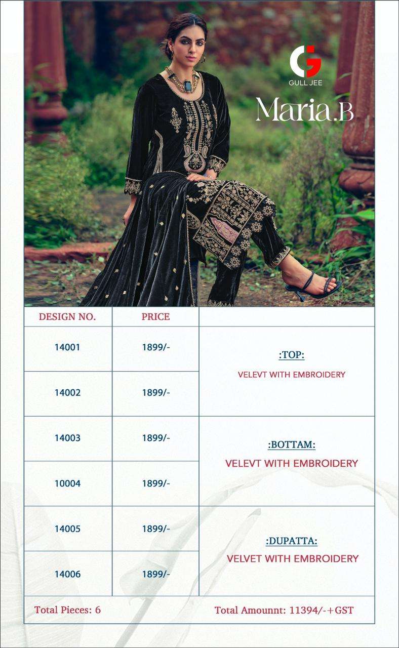 Deepsy Suits Gull Jee maria B. Velvet with Embroidery work Winter wear ...