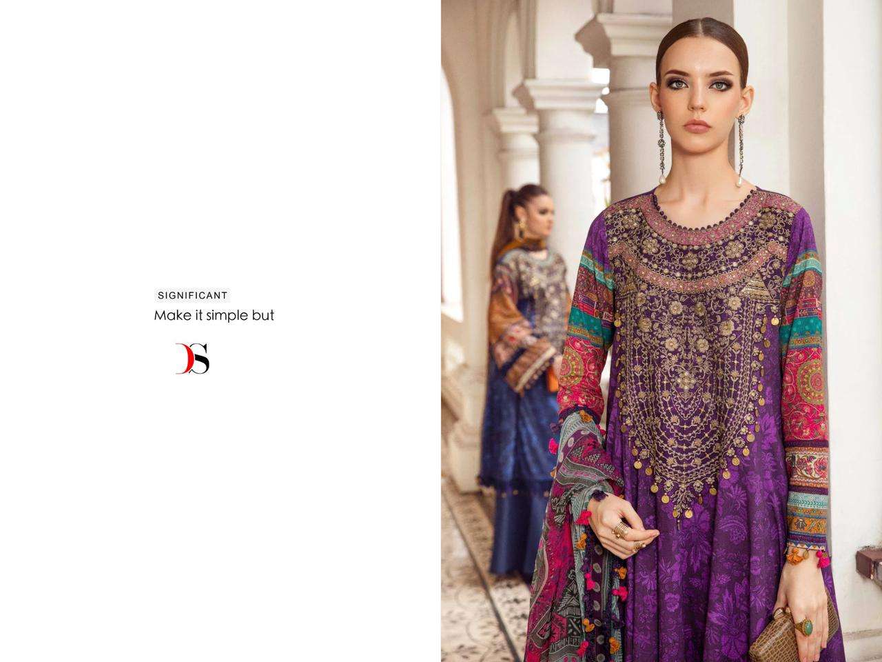 Deepsy Suits Maria B. Mprint Vol 5 Cotton with Embroidery work ...