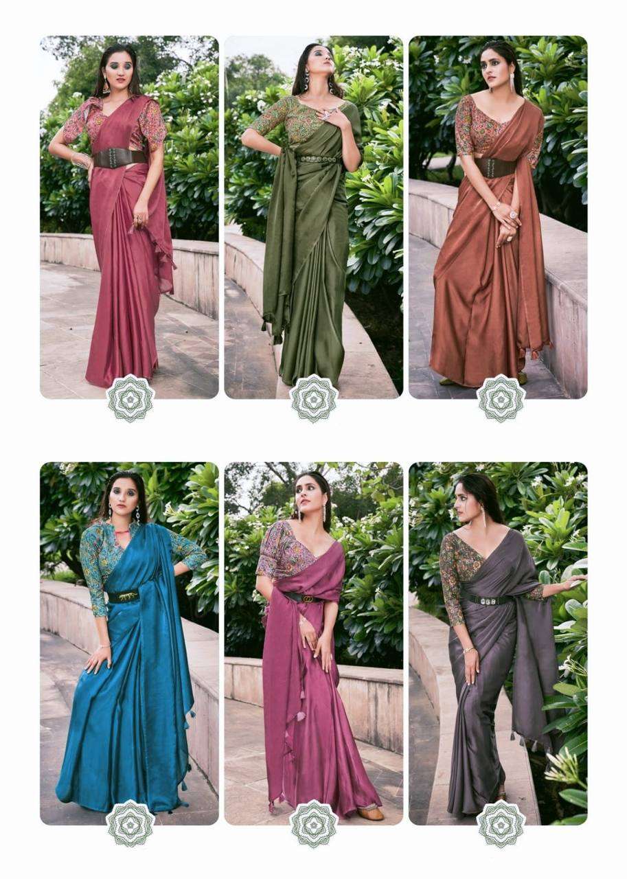 Devsena Satin Silk with Plan Fancy Saree collection at best rate