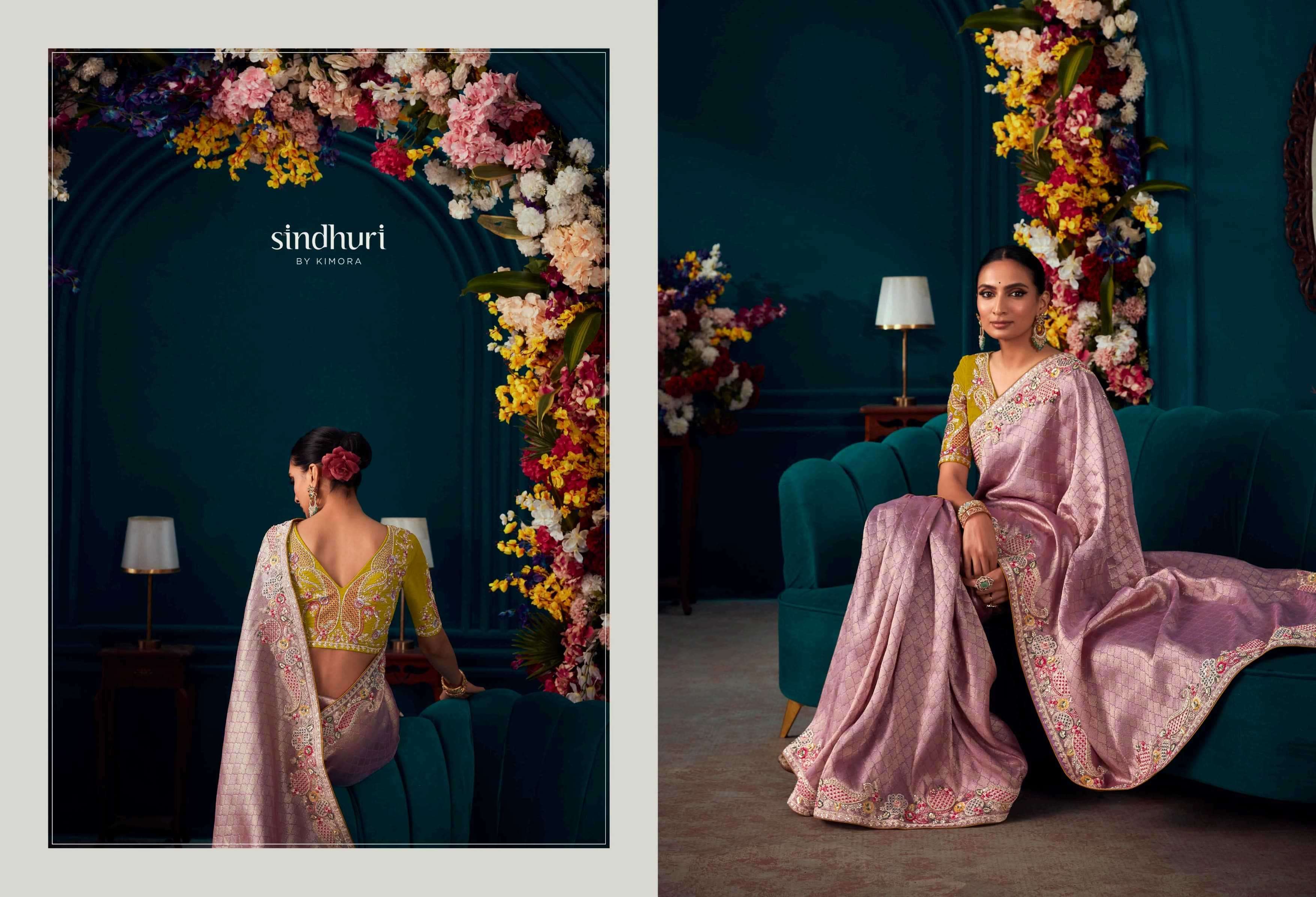 KIMORA SINDHURI TYOHAAR Silk with Handwork Designer Border Wedding ...