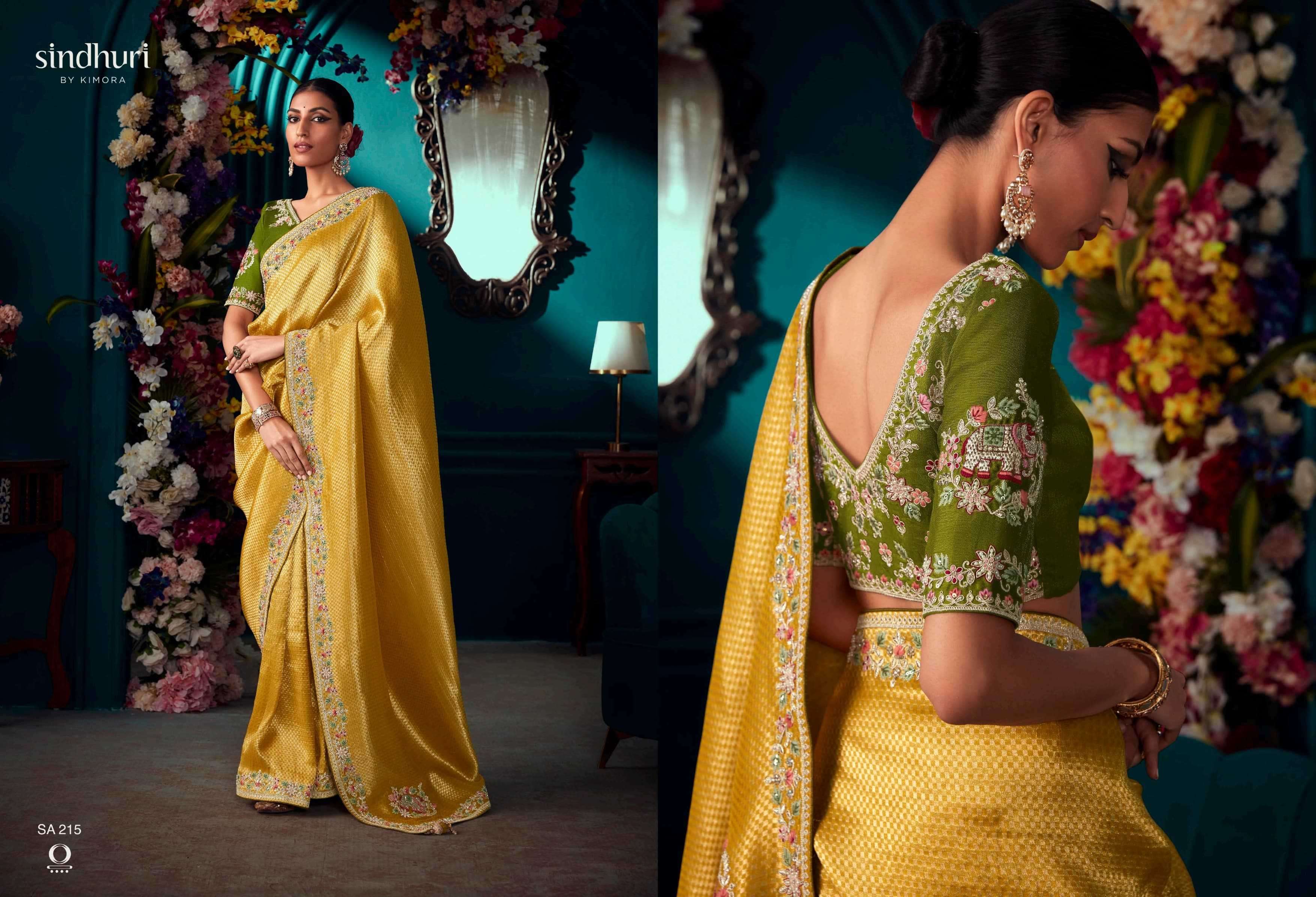 KIMORA SINDHURI TYOHAAR Silk with Handwork Designer Border Wedding ...