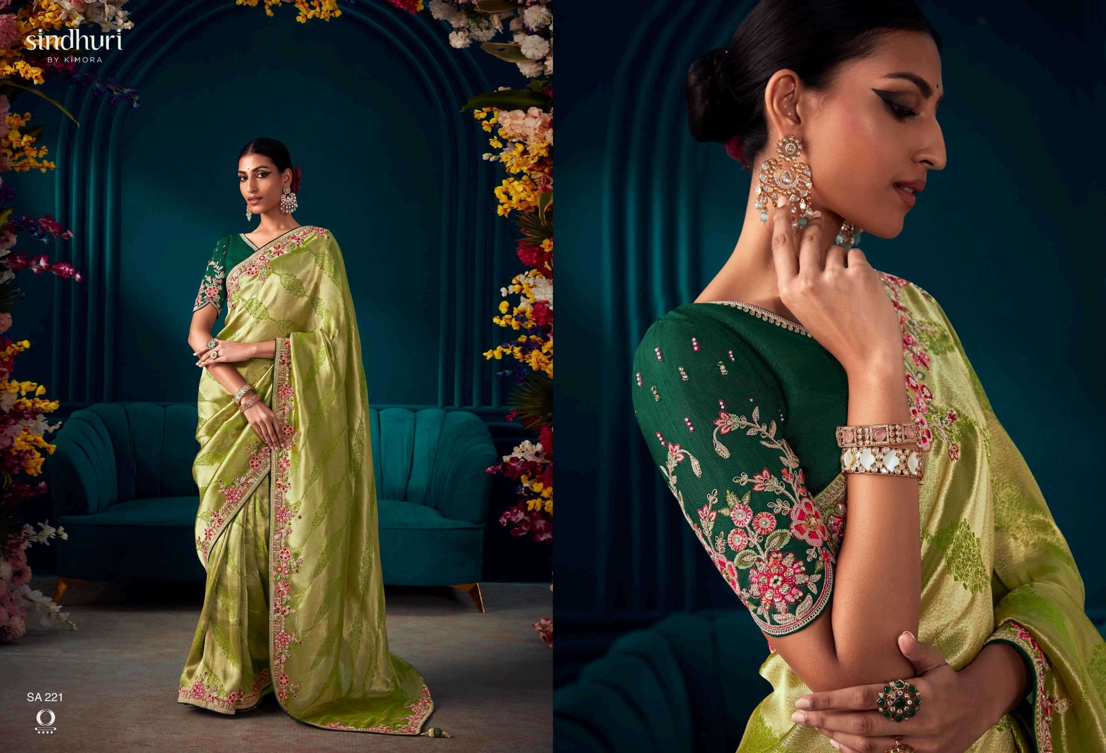 KIMORA SINDHURI TYOHAAR Silk with Handwork Designer Border Wedding ...