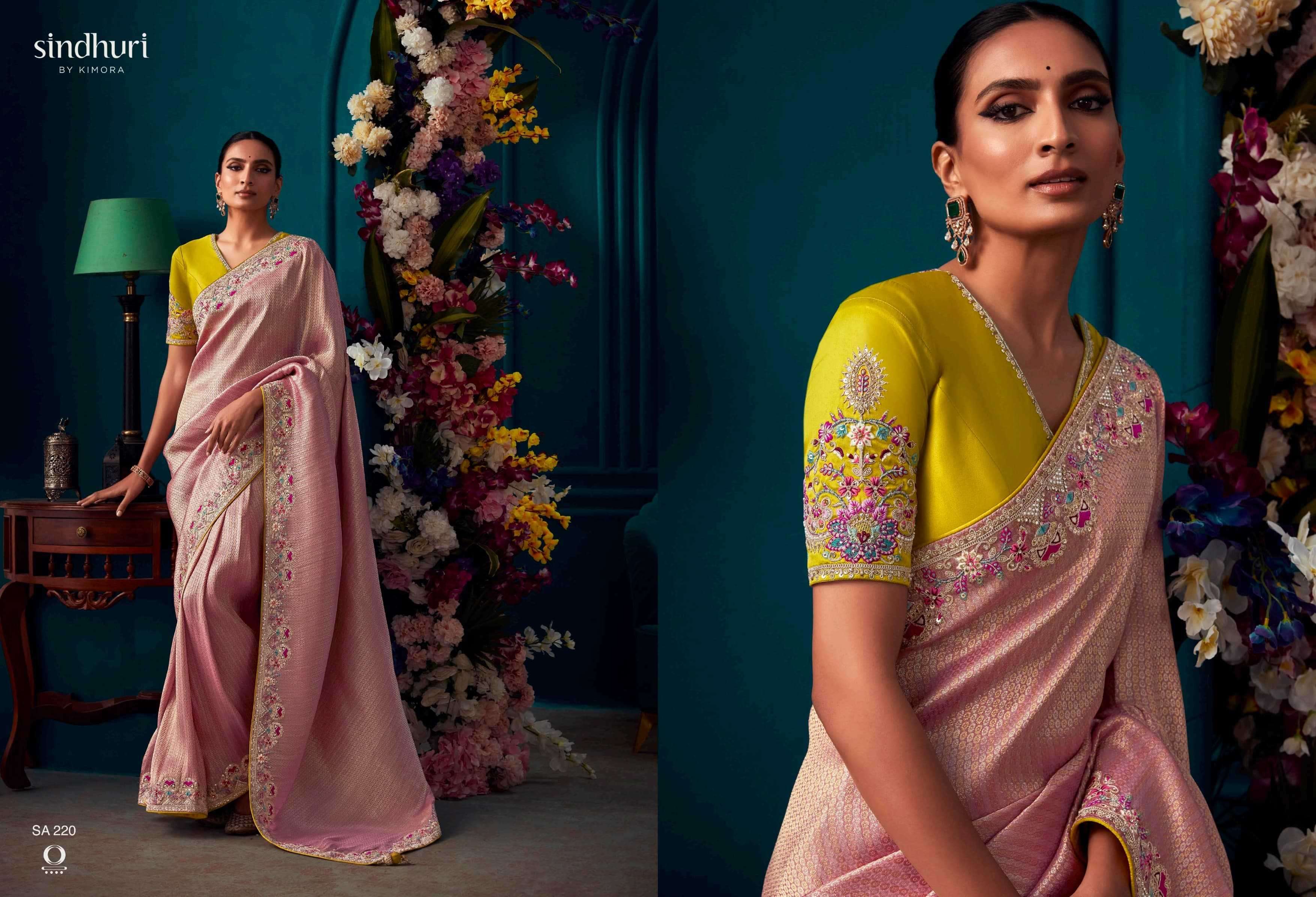 KIMORA SINDHURI TYOHAAR Silk with Handwork Designer Border Wedding ...