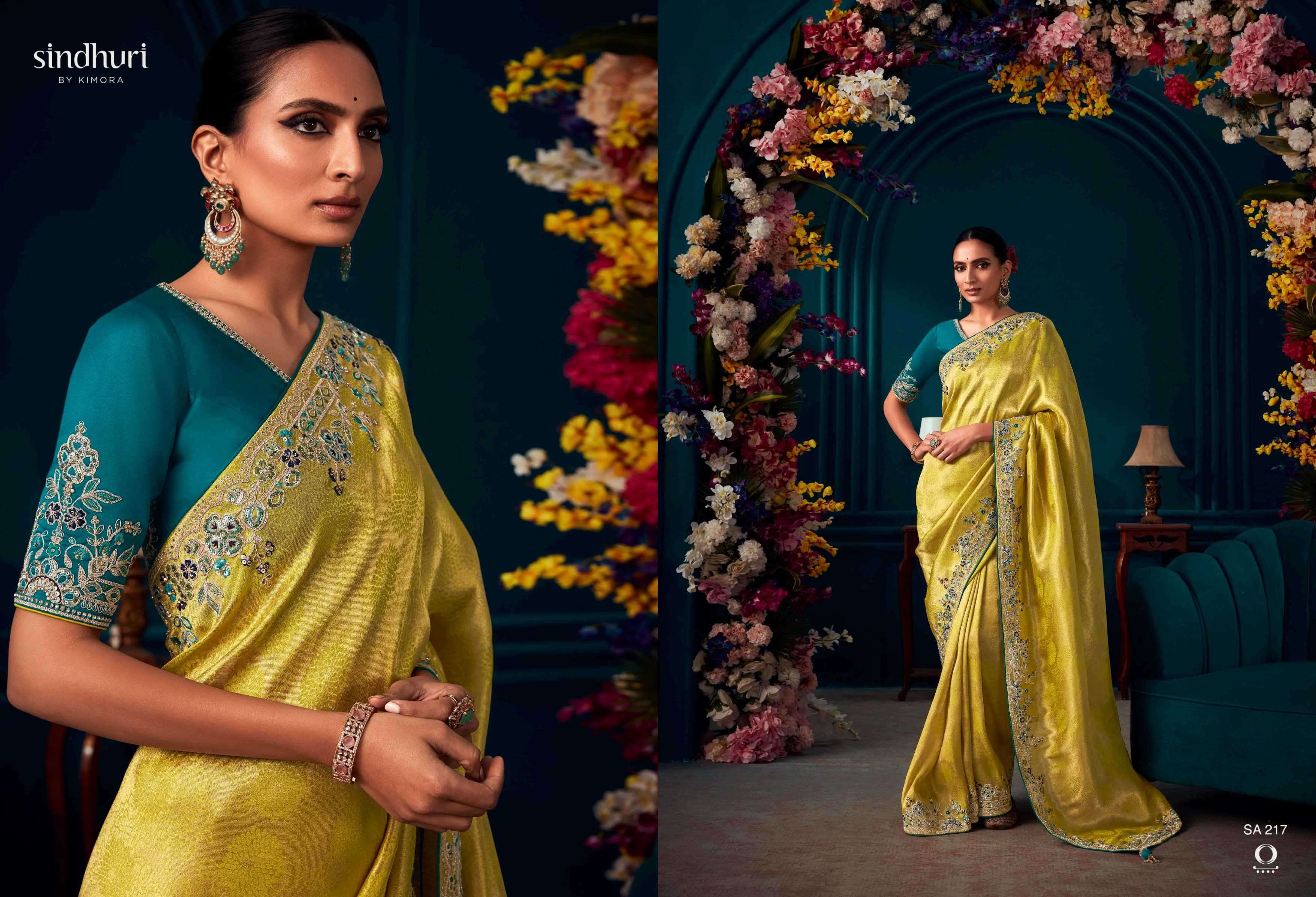 KIMORA SINDHURI TYOHAAR Silk with Handwork Designer Border Wedding ...