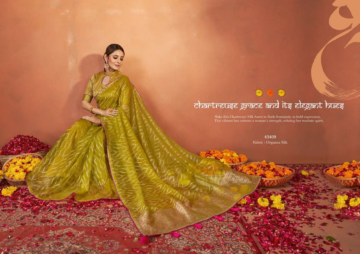 Mahotsav Mohmanthan Norita 43400 Series Pradha Silk with Designer ...
