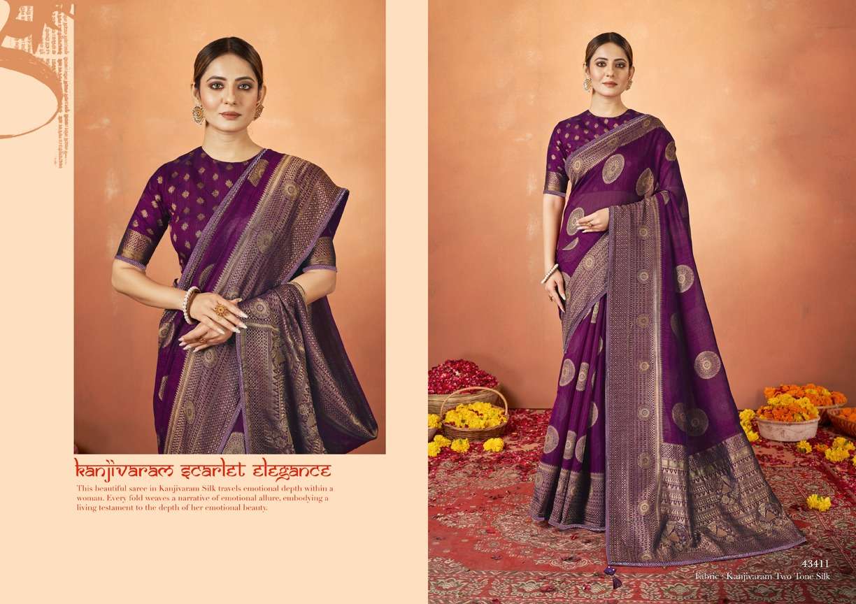 Mahotsav Mohmanthan Norita 43400 Series Pradha Silk with Designer ...
