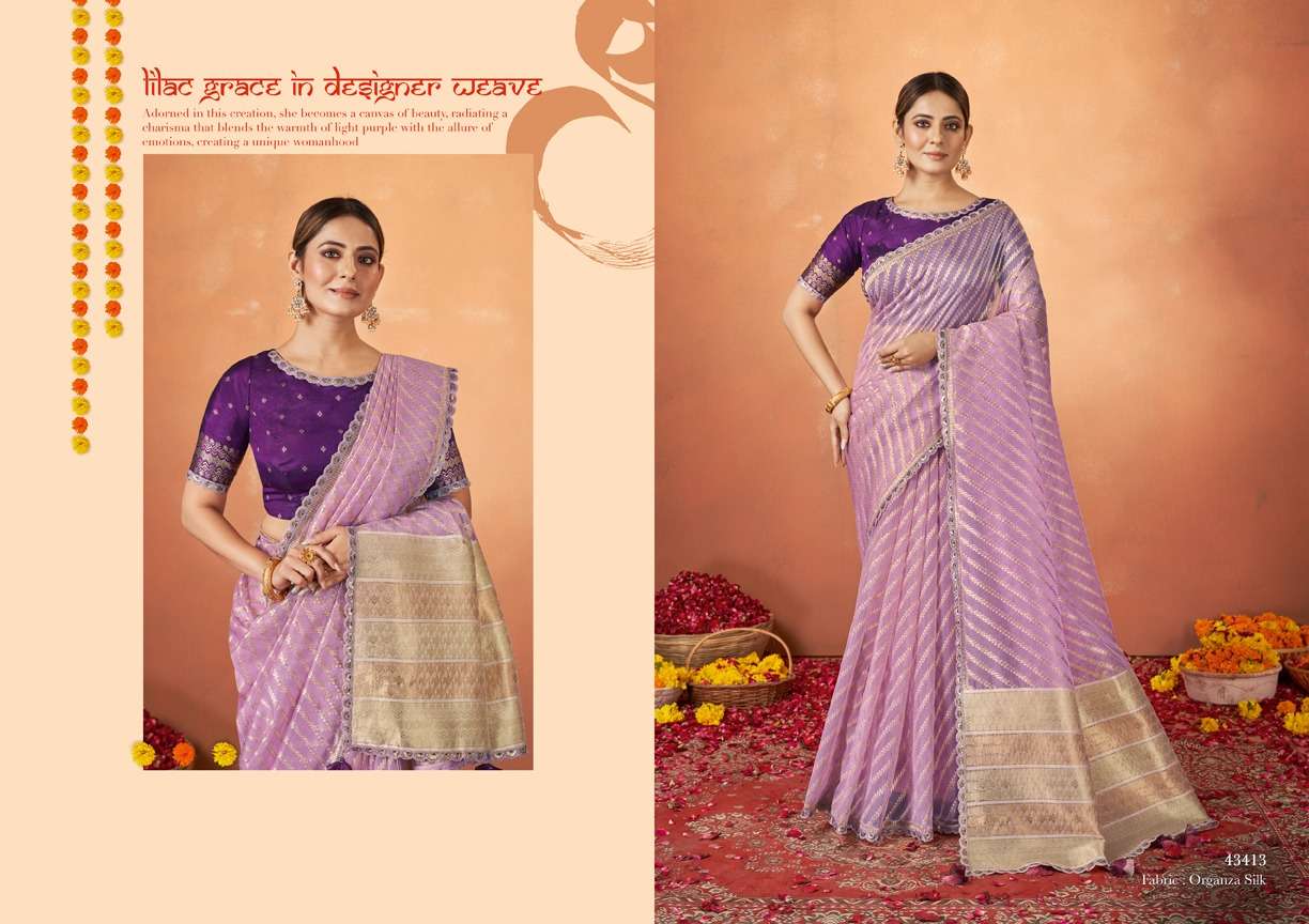 Mahotsav Mohmanthan Norita 43400 Series Pradha Silk with Designer ...