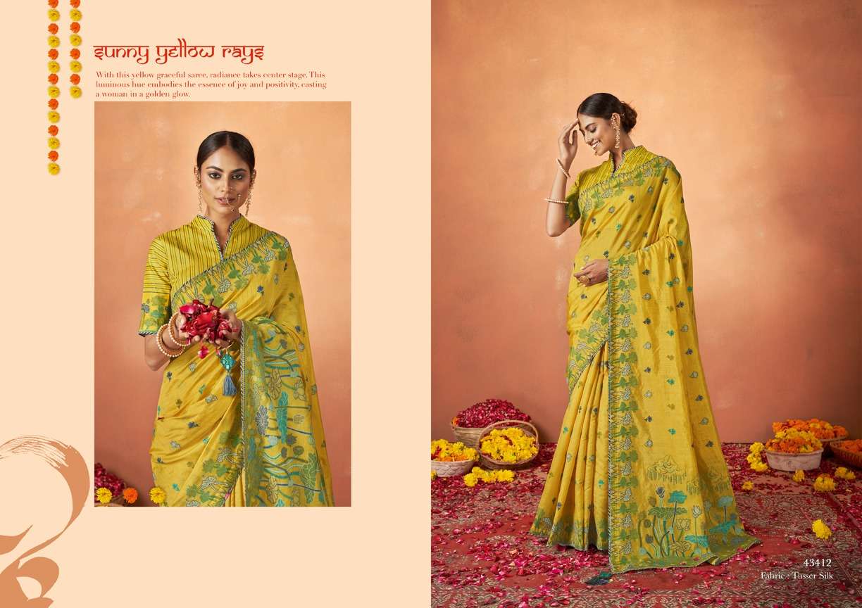 Mahotsav Mohmanthan Norita 43400 Series Pradha Silk with Designer ...
