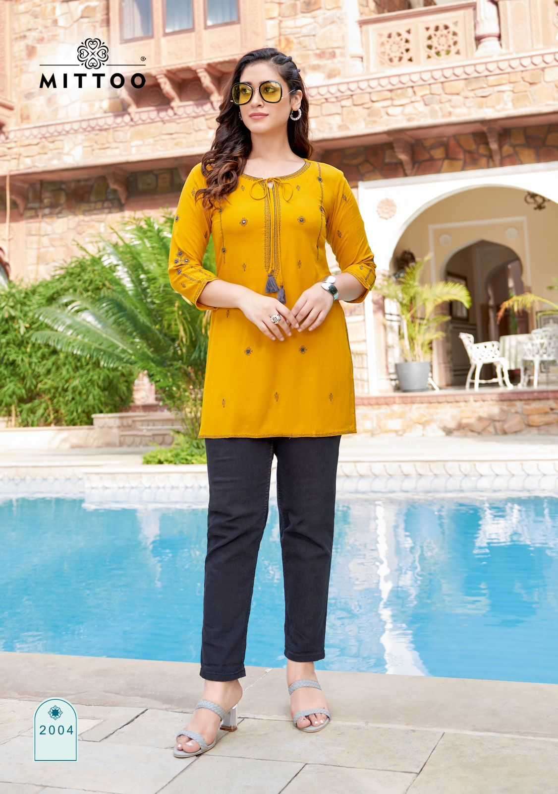 Mittoo Fashion Softy Rayon with fancy Tunic Style Kurti collection at ...