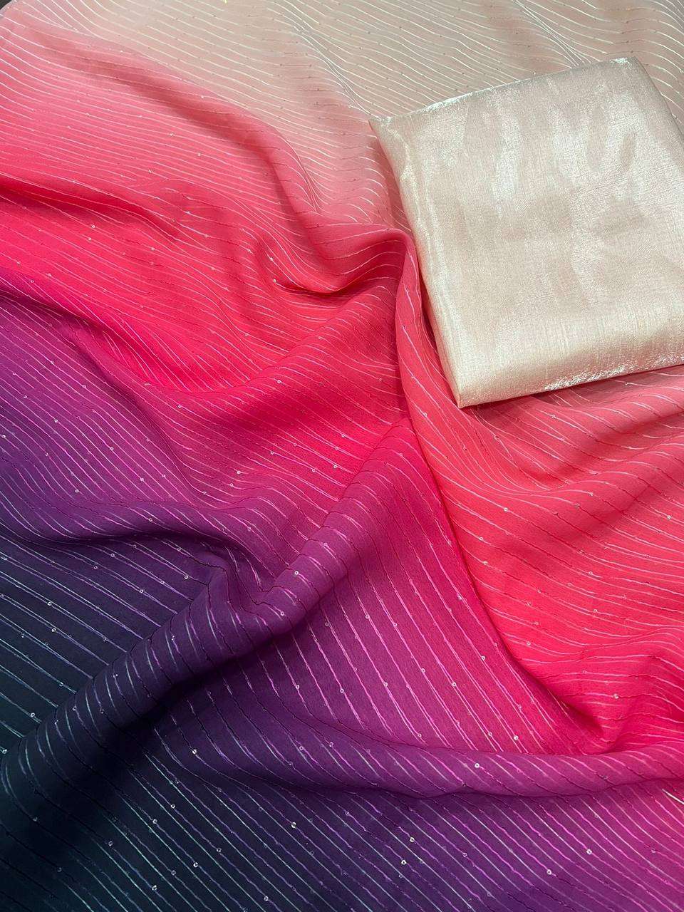 Party wear Style Georgette with Fully Sequence Work saree collection at ...