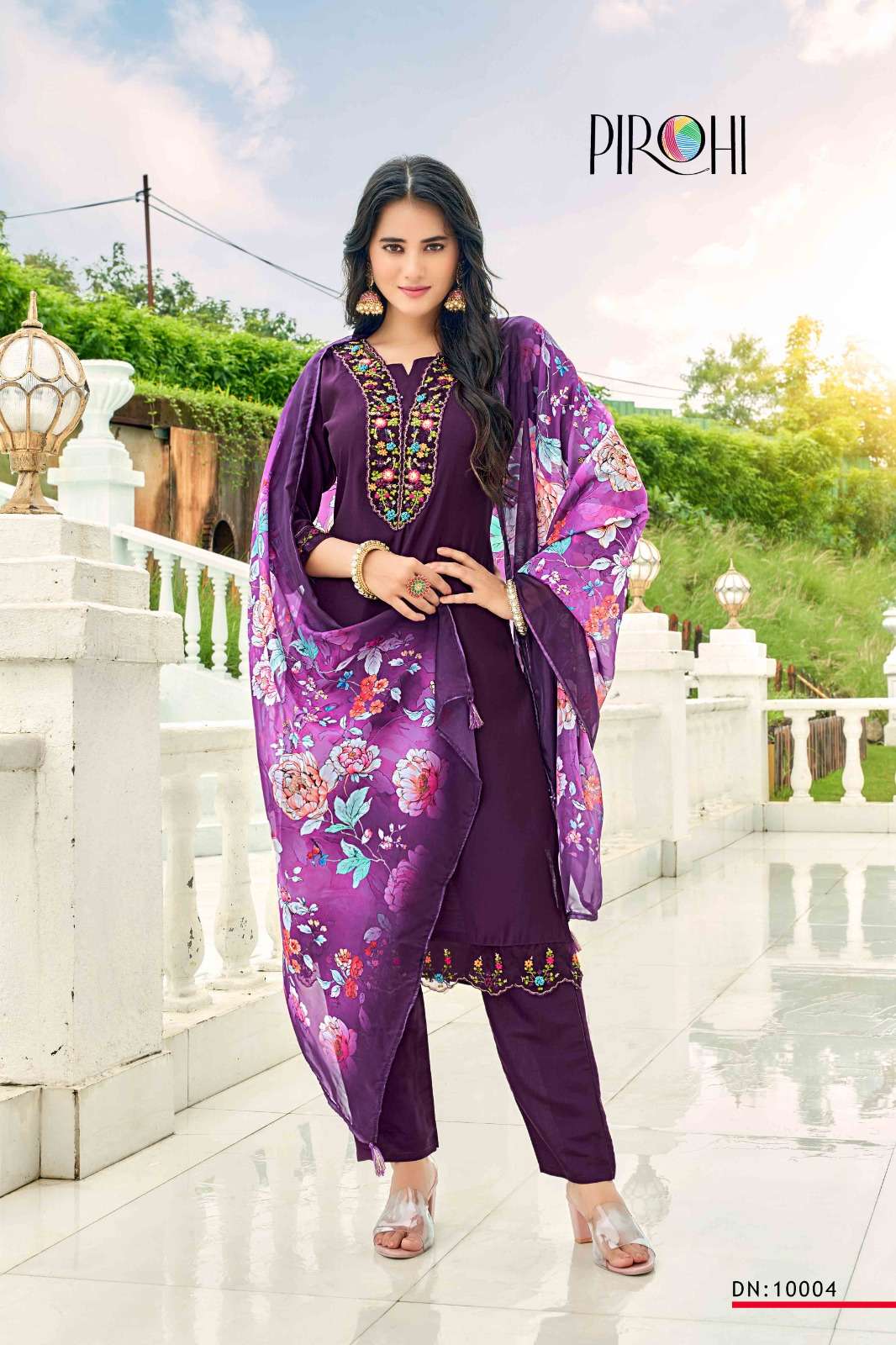 Pirohi mastani Viscose Silk with Fancy Handwork Readymade suits ...