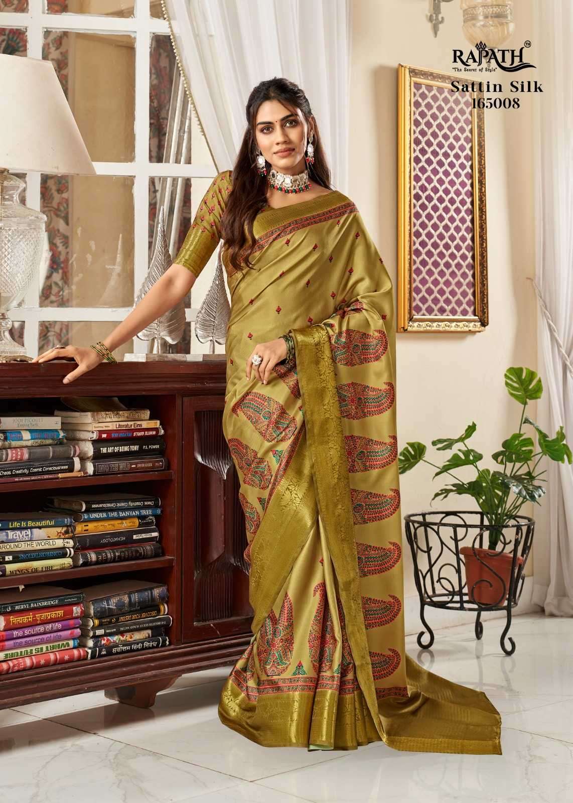 Rajpath Sunheri Satin Crepe With Digital Printed Fancy Saree collection ...