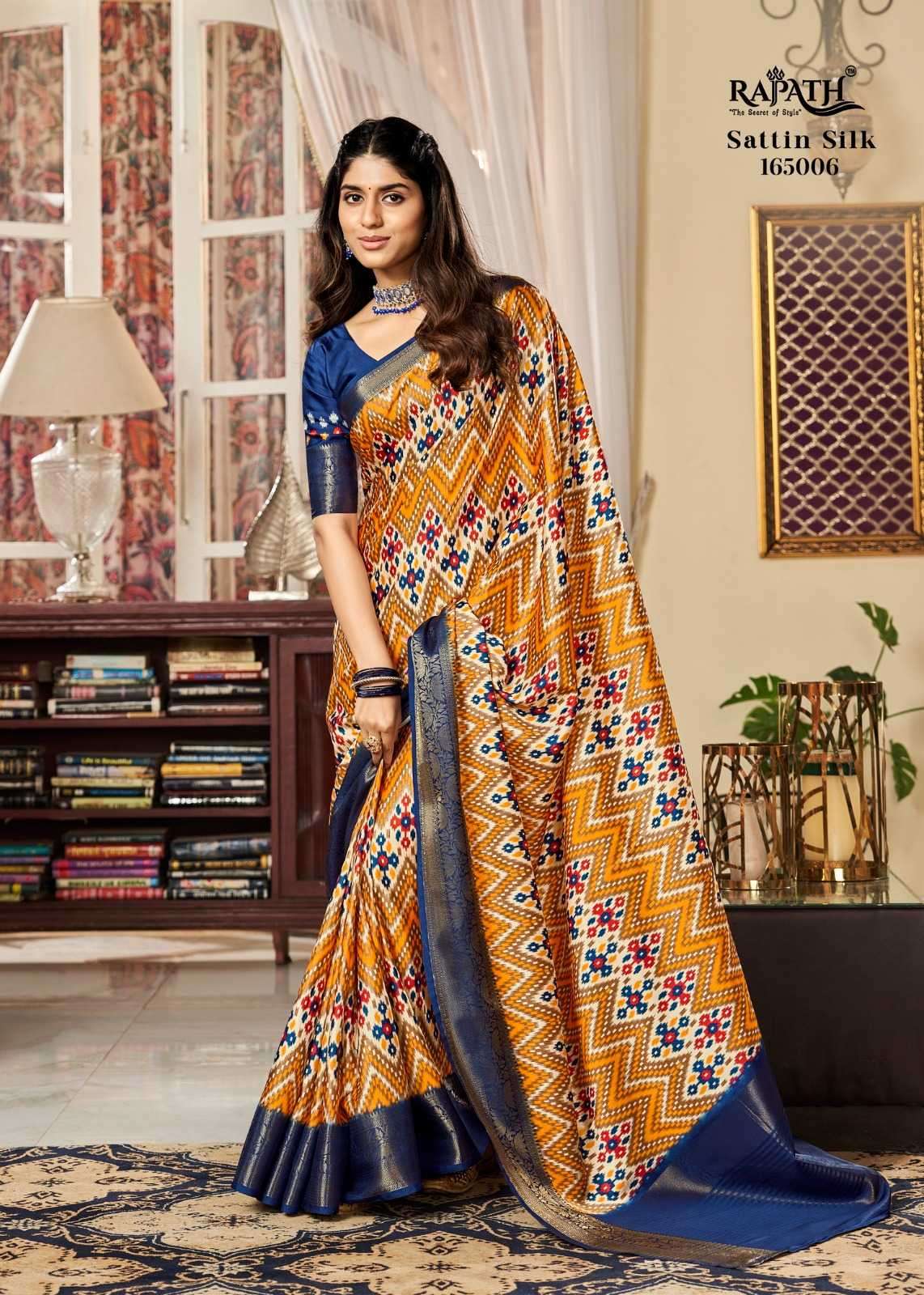 Rajpath Sunheri Satin Crepe With Digital Printed Fancy Saree collection ...