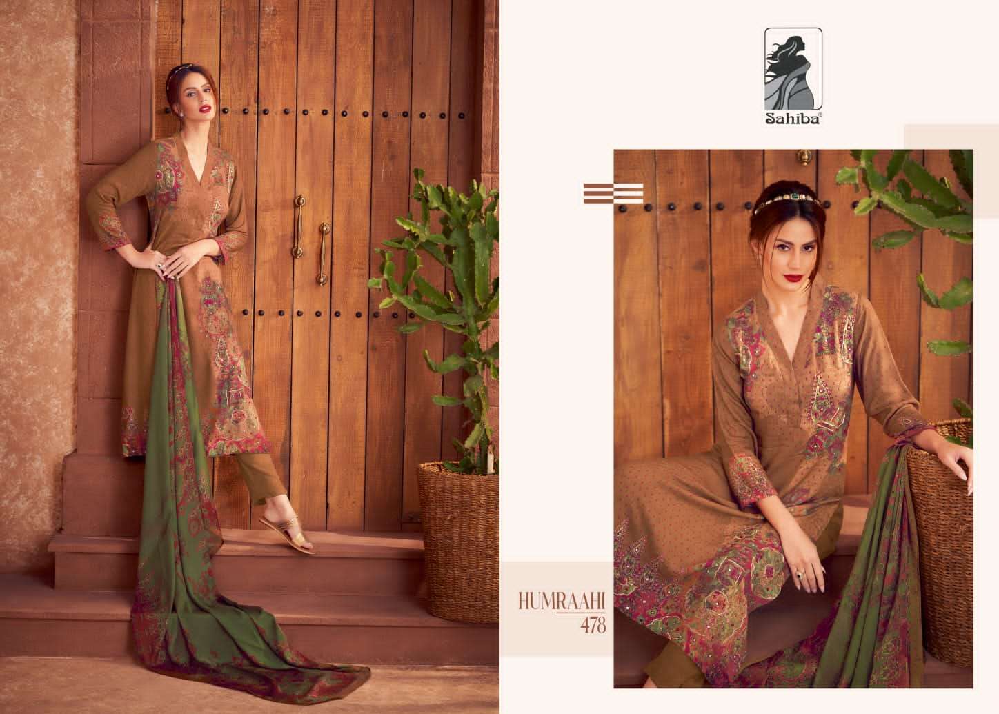 Sahiba Humraahi Silk with digital printed fancy Dress material ...