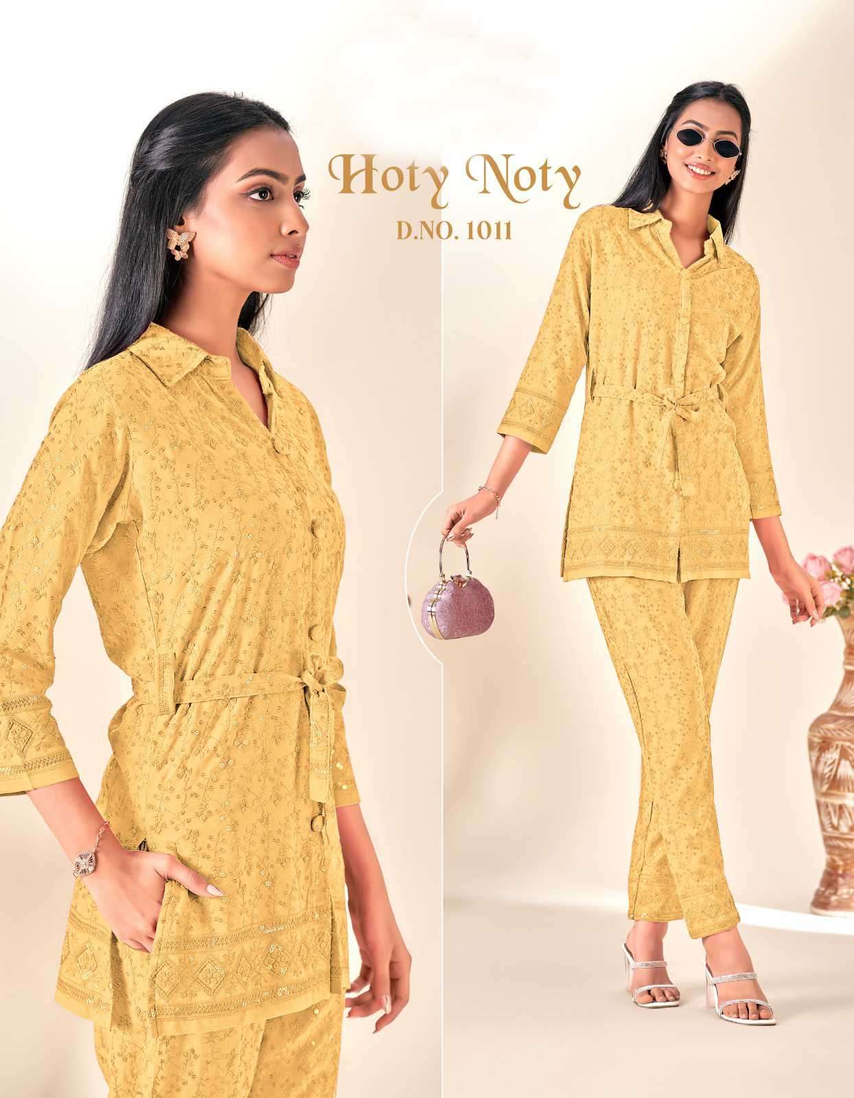 TUNIC HOUSE HOTY NOTY Chikankari Festival Special Cord Set collection ...